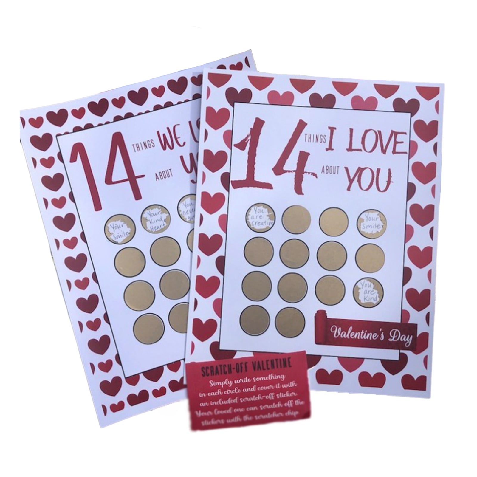 Valentine's Scratch off Advent "14 Things I or We Love About You ...