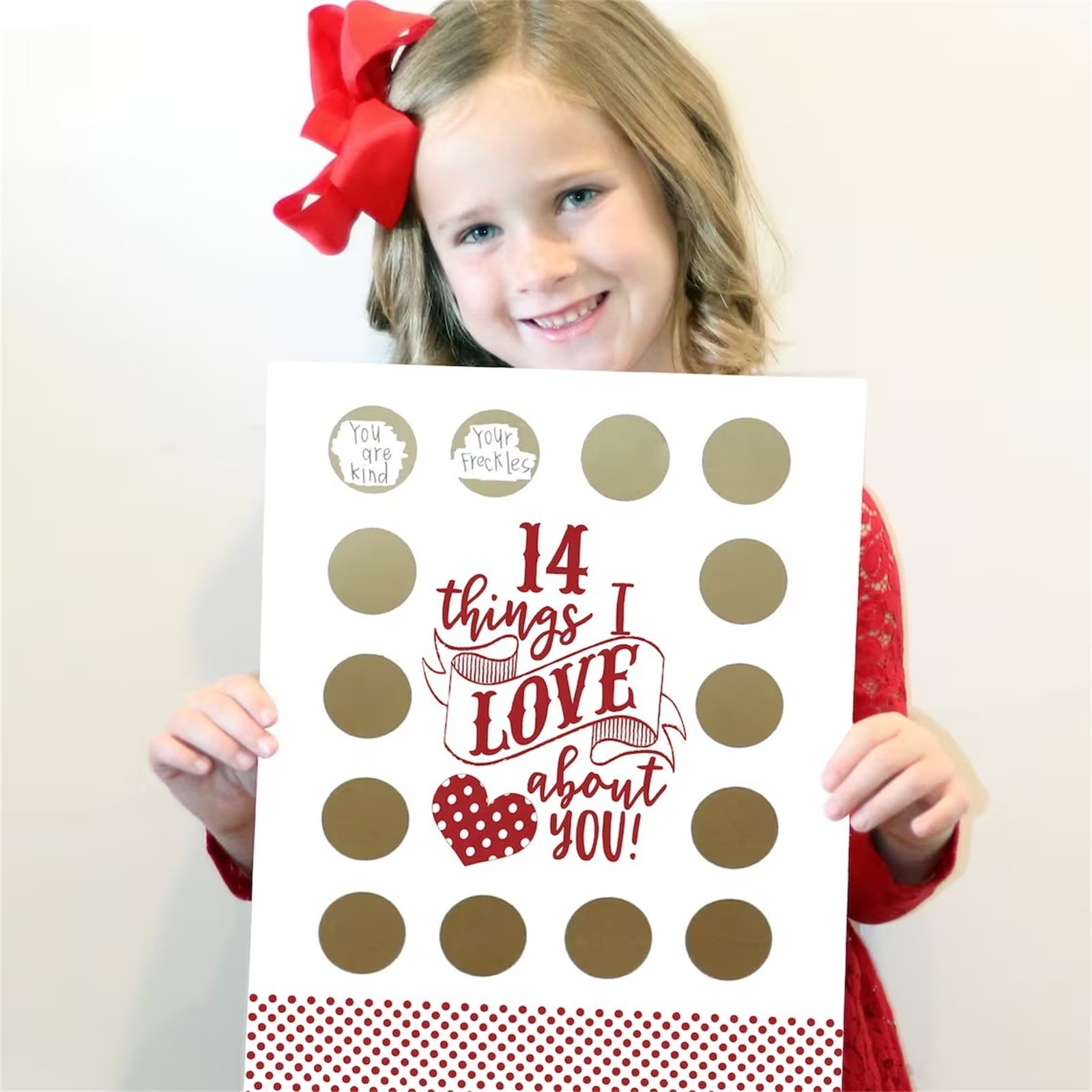 Valentine's Scratch Off Advent14 Things I Or WE Love About You, DIY ...