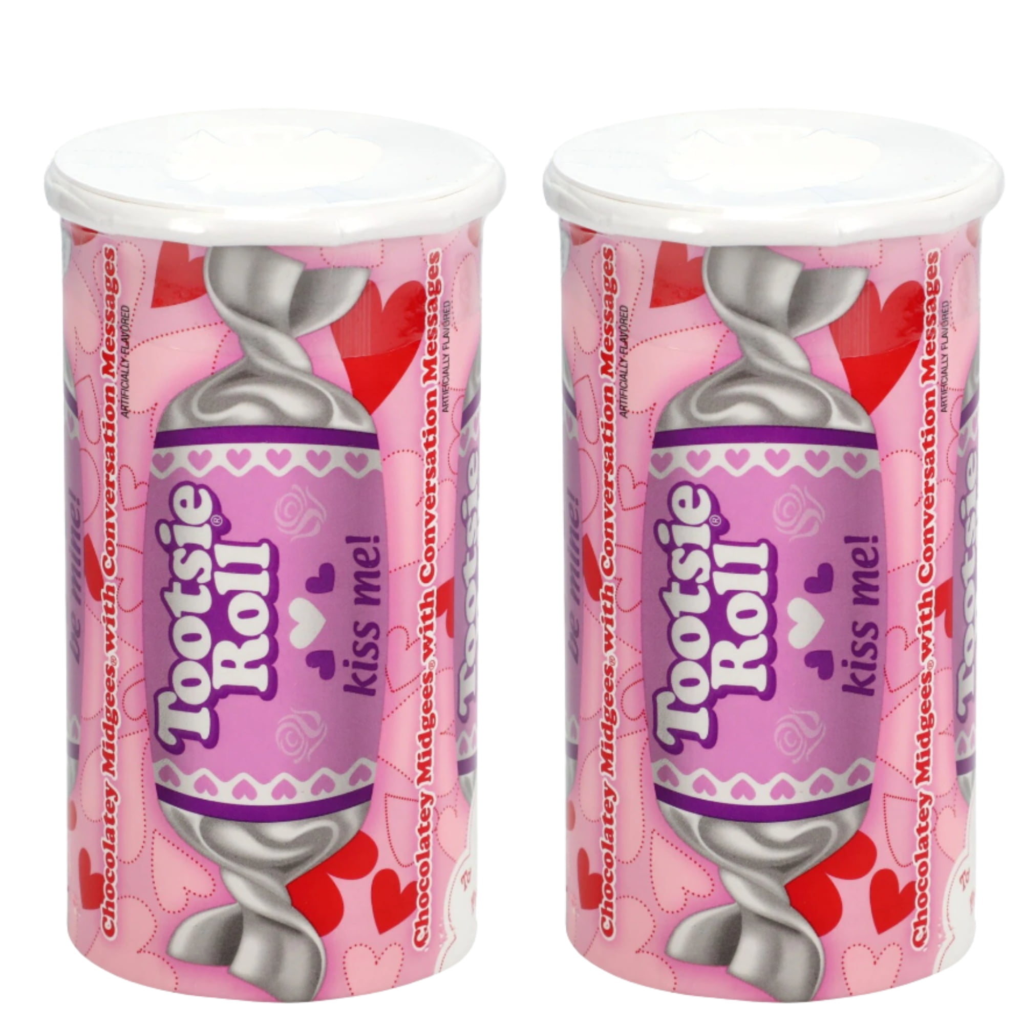 Valentine's Tootsie Roll Kiss Me Banks, 4oz. Chocolatey Midgees with ...