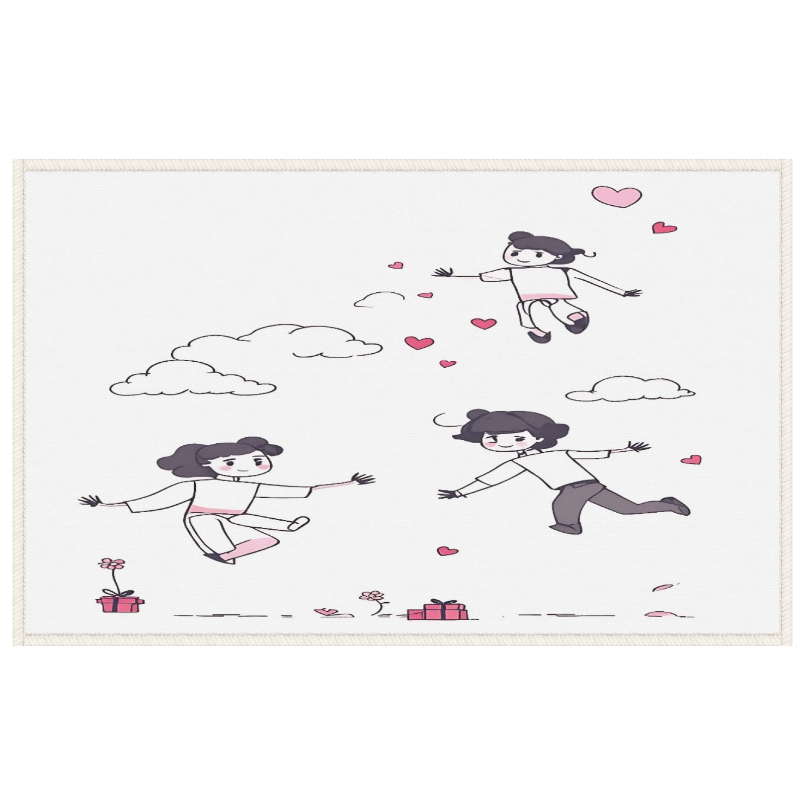 Valentine-style Practical Indoor Door Mat Cupid Entry Mats Valentines ...