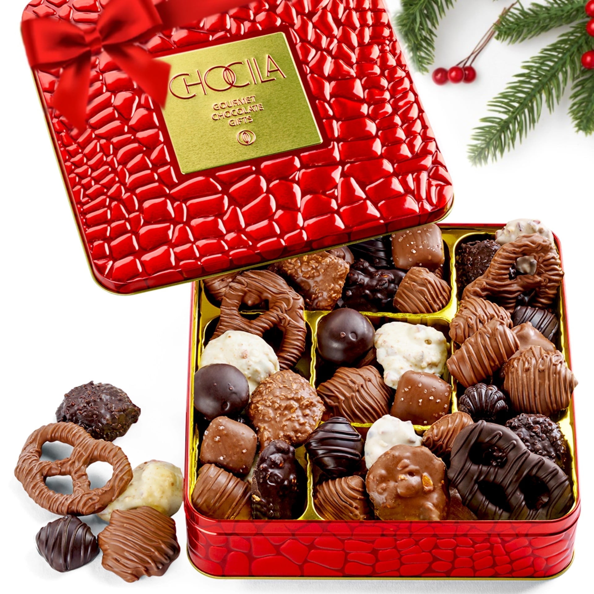 Chocila Chocolate Gift Basket, Gourmet Chocolates Variety Box, Assorted ...