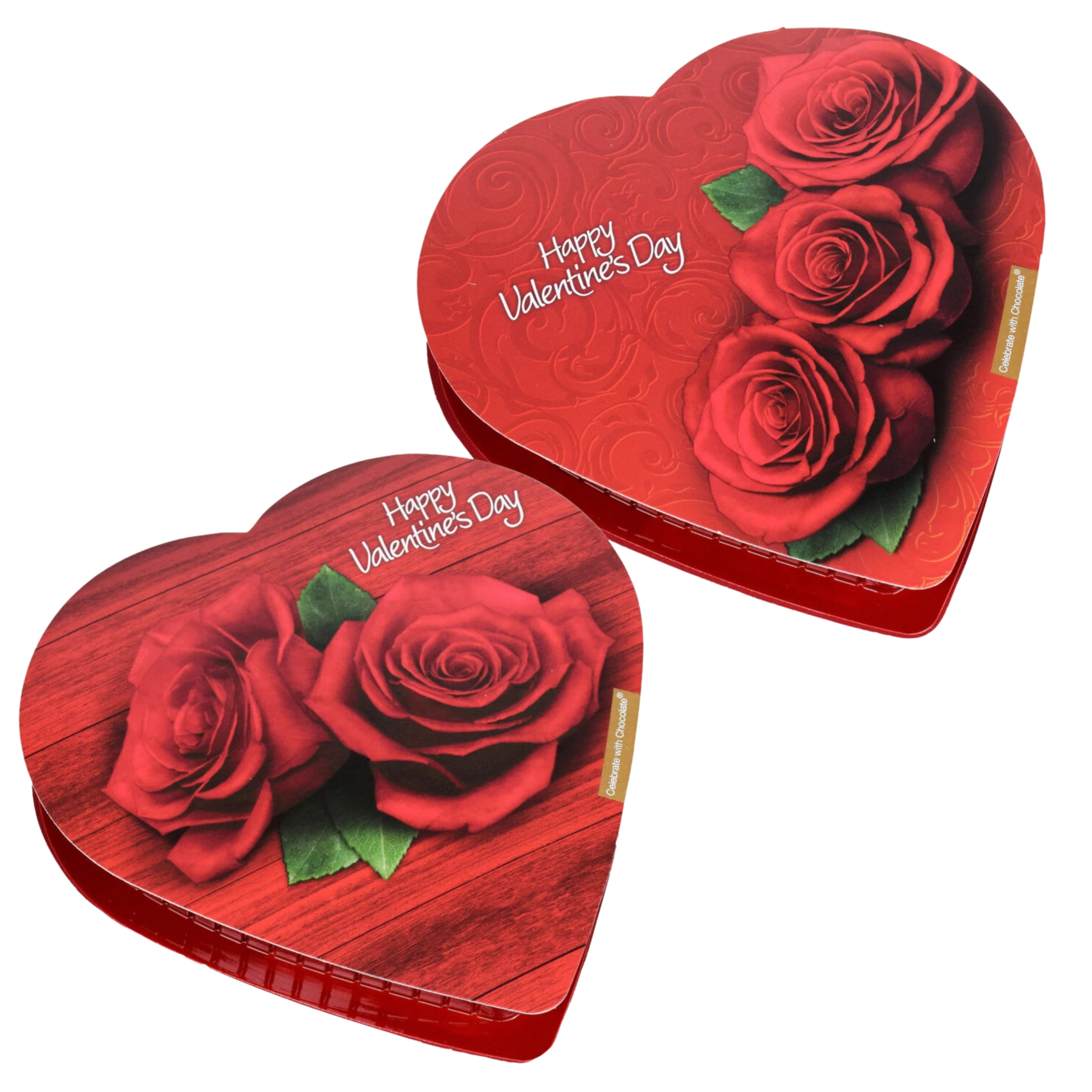 Valentines Day Assorted Roses Chocolate Heart Boxes 1.6oz Seasonal ...
