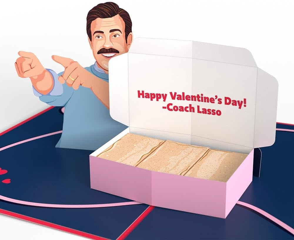 Valentines Day Card for Her, Him - 3D Ted Lasso Greeting Pop-Up Card ...