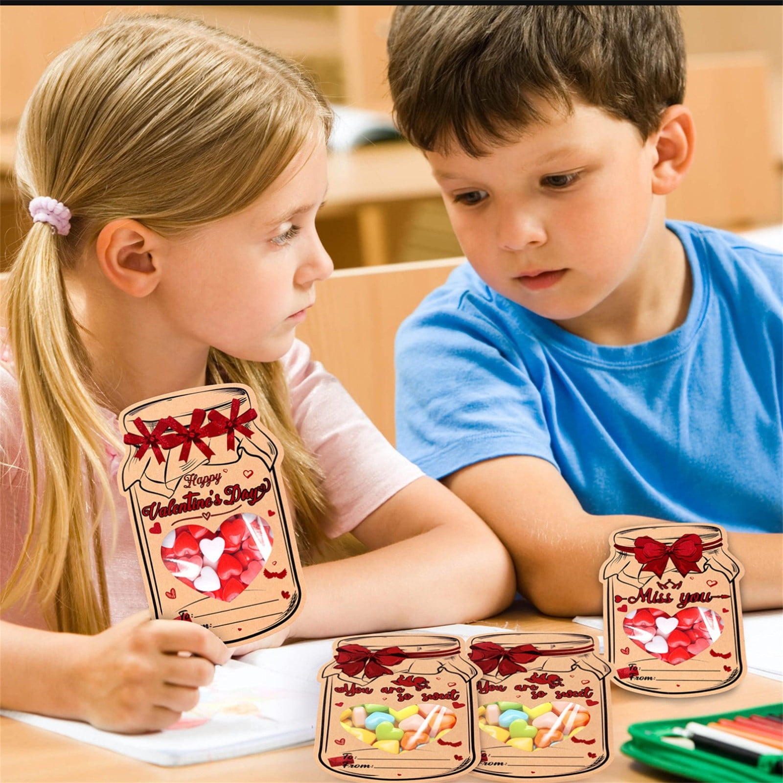 Valentines Day Cards for Kids-50 Pack Happy Valentine's Day Card Bulk ...