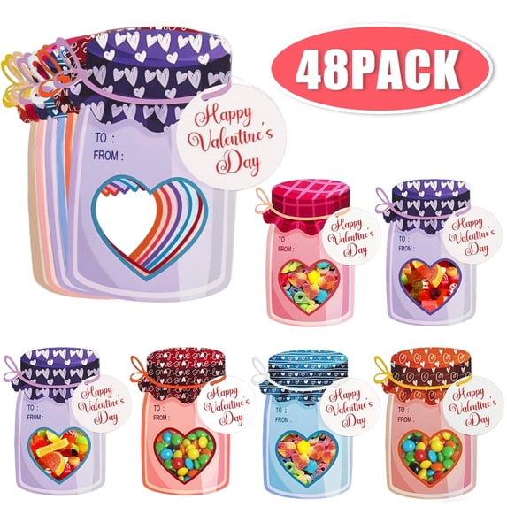 Valentines Day Cards Mason Jar Happy Valentine's Day Card Bulk Funny ...