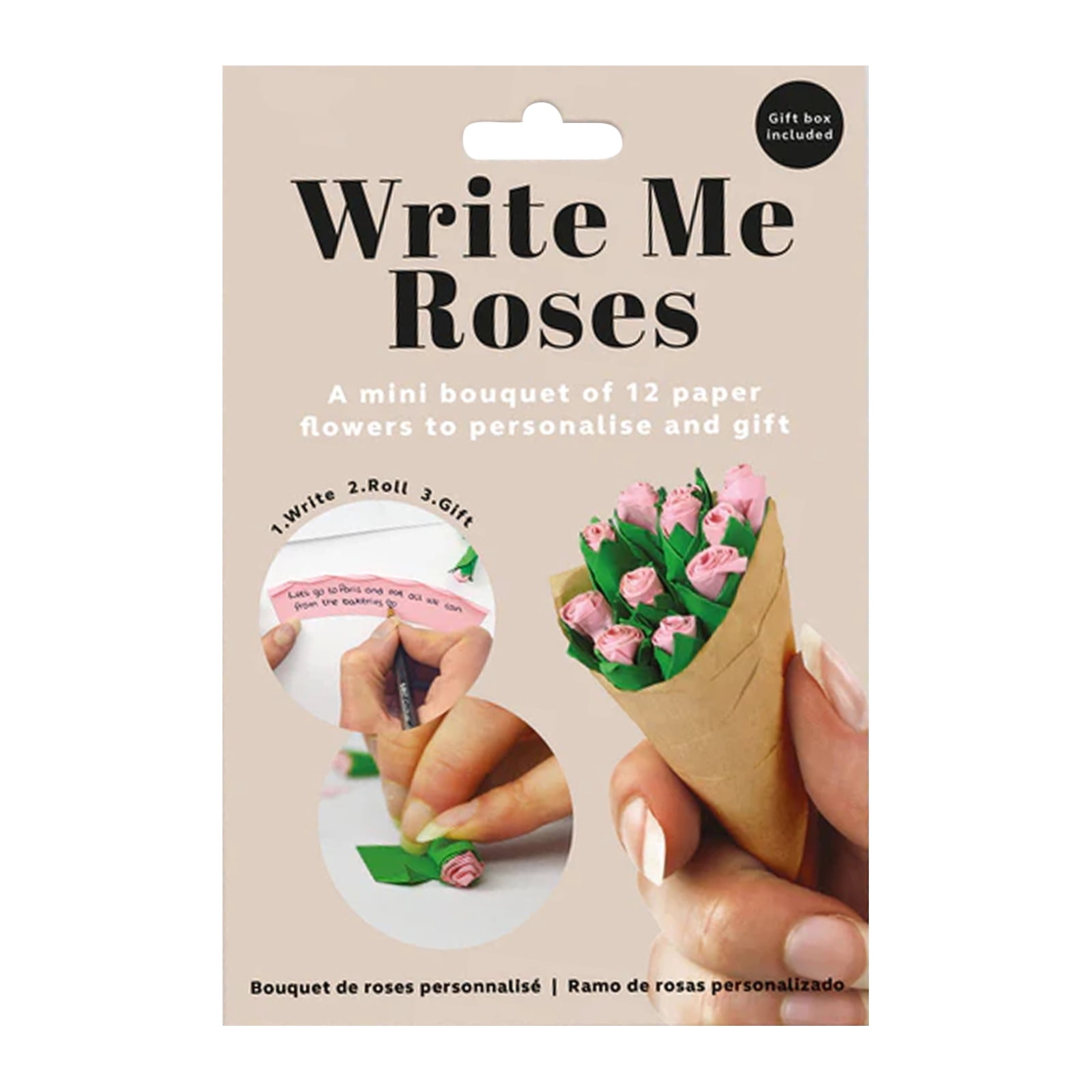 Valentines Day DIY Paper Write Me Roses Origami Kit, 12 Sheets DIY ...
