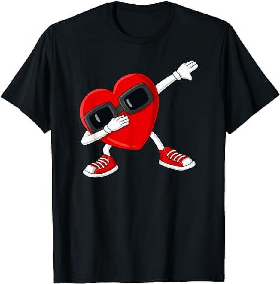 Valentines Day Dabbing Heart Funny Boys Girls Kids T-Shirt - Walmart.com