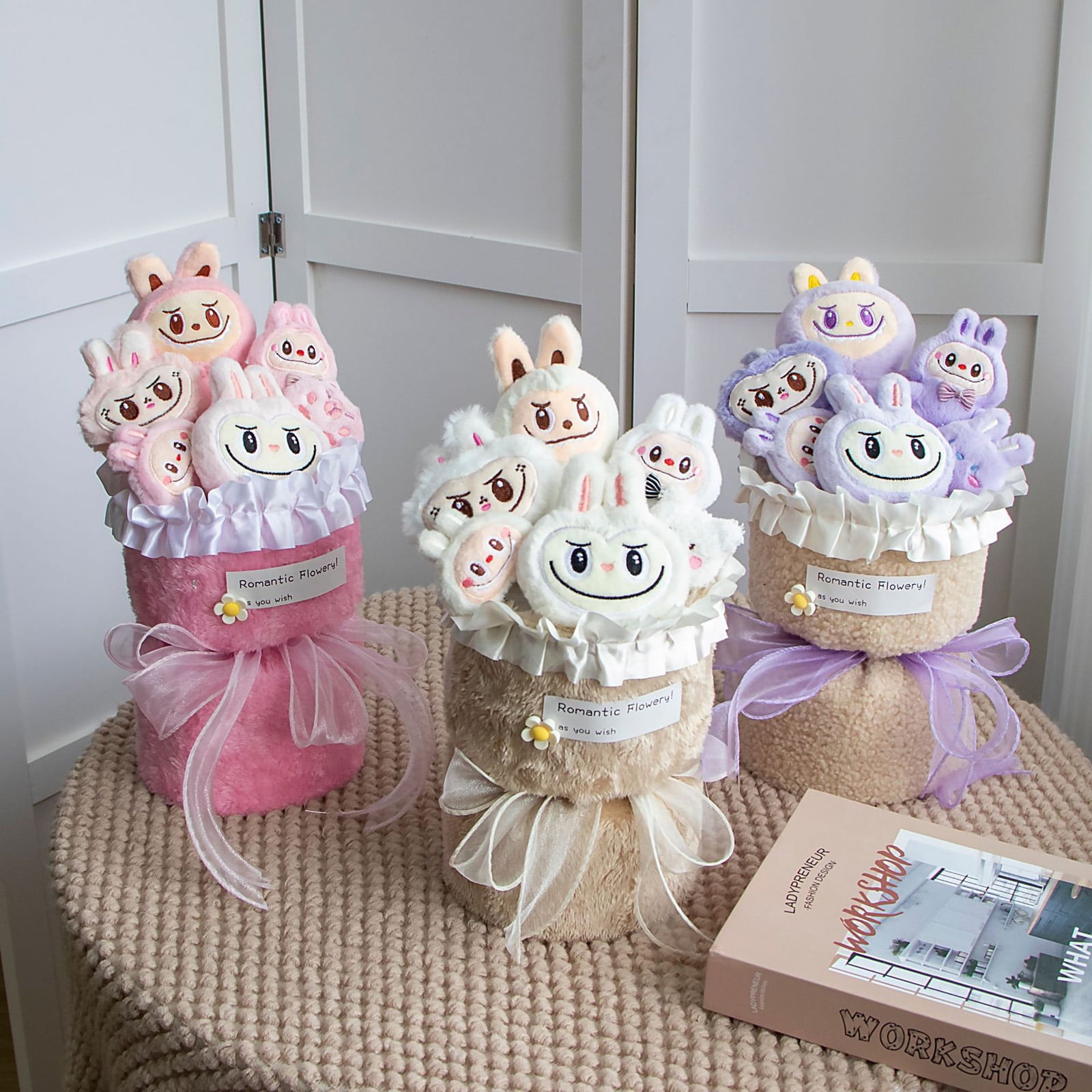 Valentines Day Decorations Labubu doll POP mart labubu Cuddle Cone ...