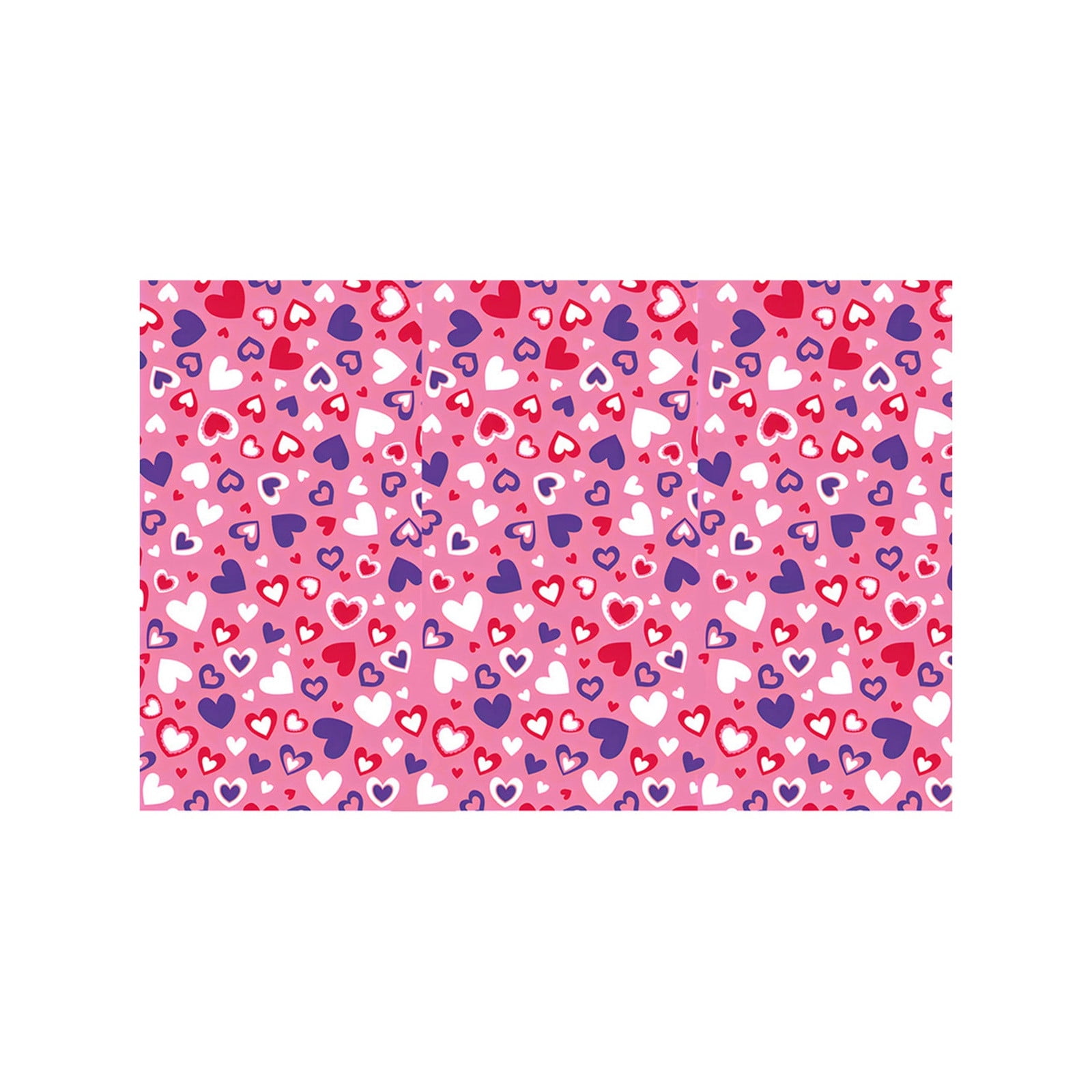 Valentines Day Disposable Tablecloth 54 x 72 Inch Red White Heart ...
