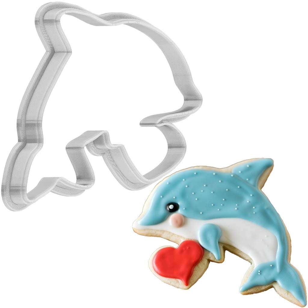 Valentines Day Dolphin Cookie Cutter 4 Inch Made in USA by WONDERTORY ...