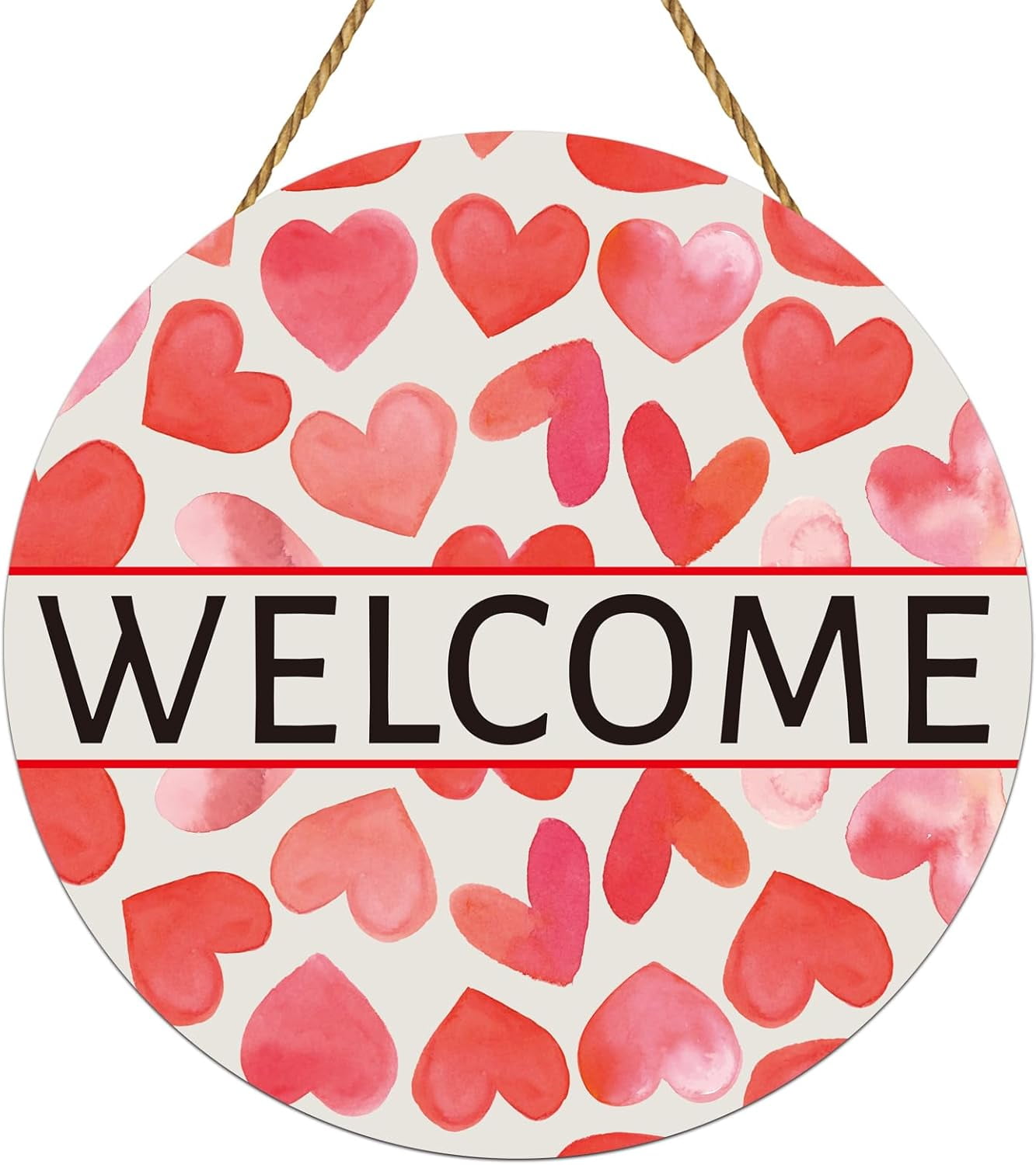 Valentines Day Door Decorations Heart Wreath Pink Red Heart Valentines ...