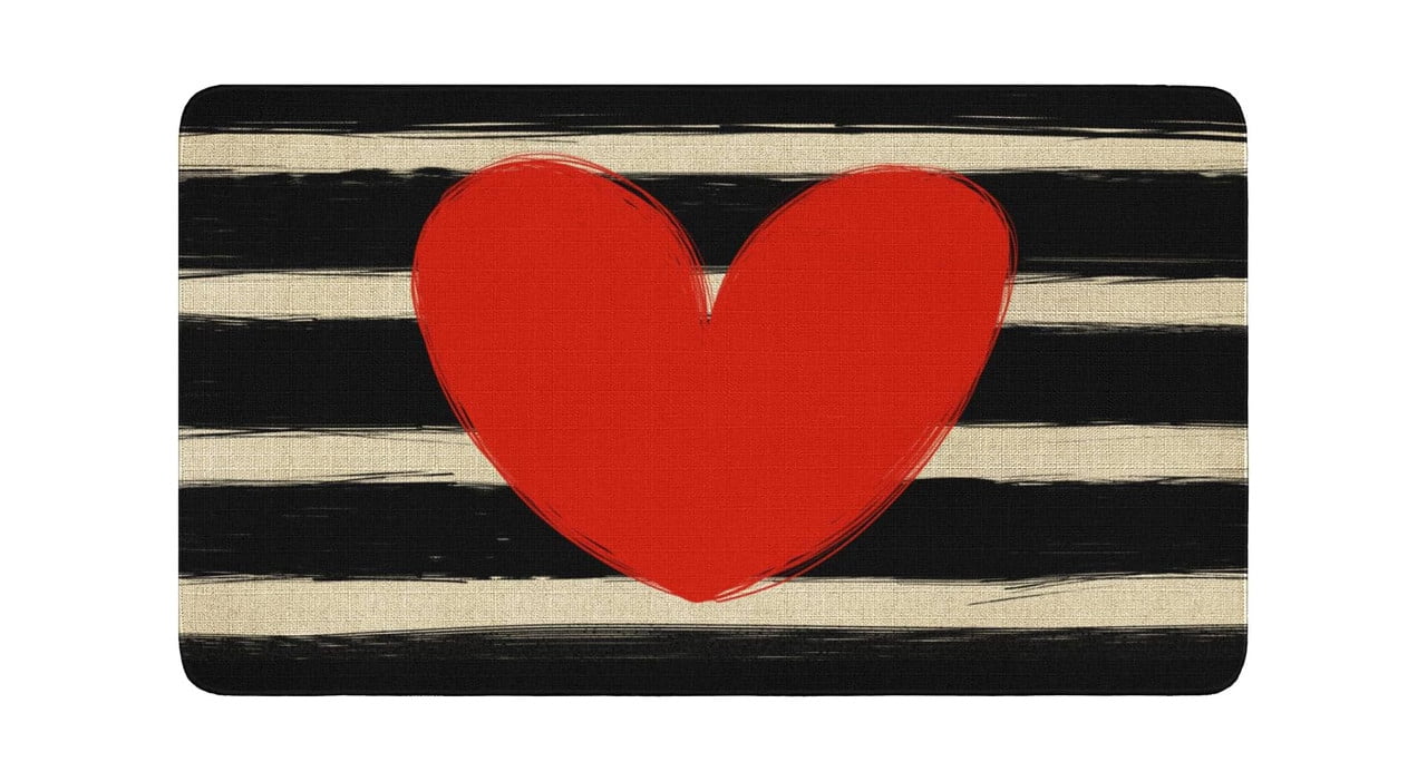 Valentines Day Door Mat,Valentines Stripe Indoor Non-Slip Valentine ...
