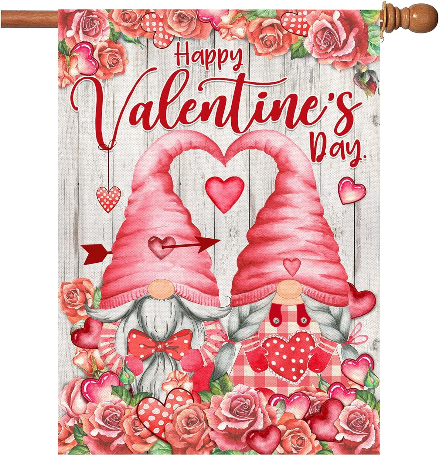 Valentines Day Flag, Valentine Flags 28 x 40 Double Sided, Happy ...