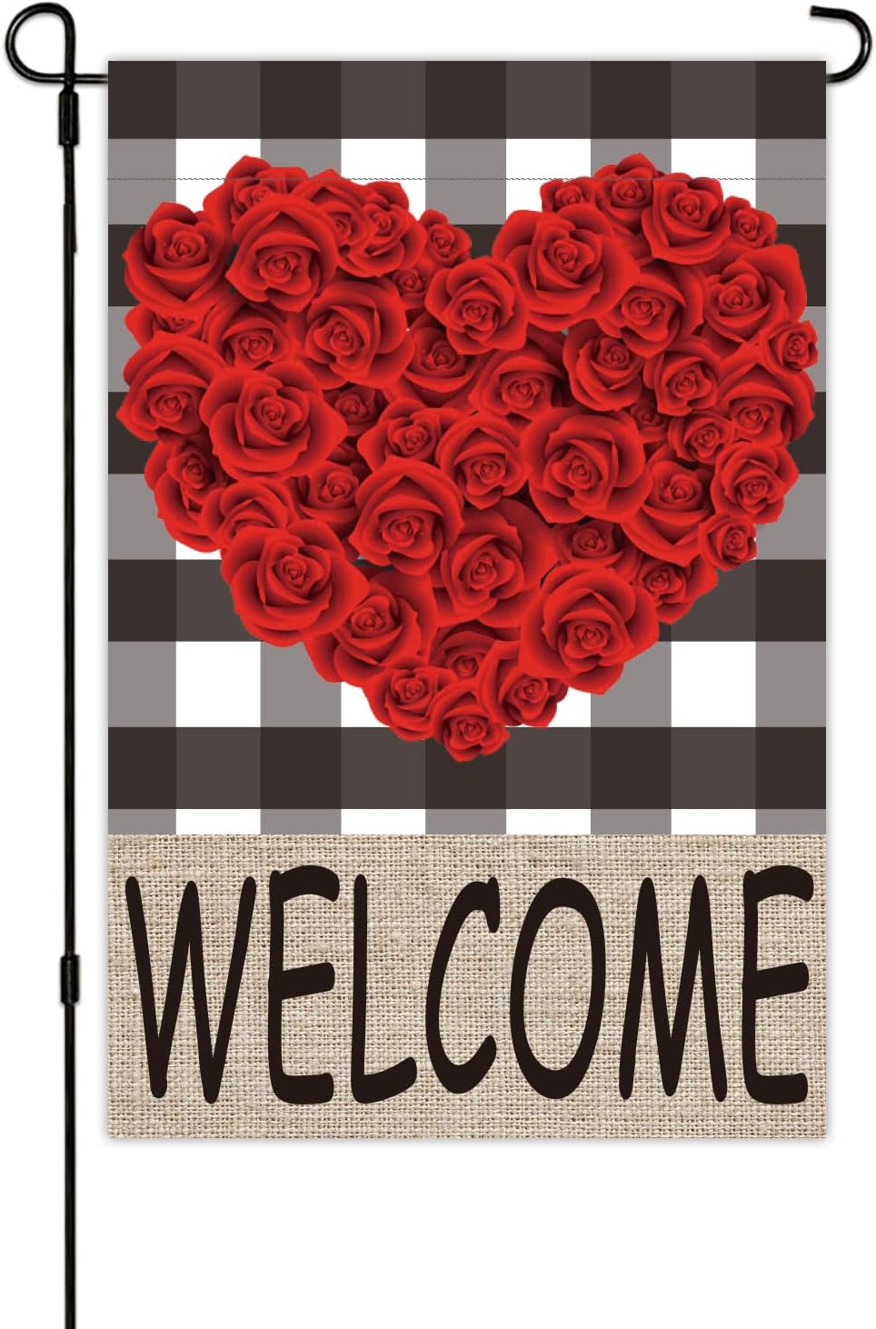 Valentines Day Flag, Welcome valentine flag Double Sided, Happy ...