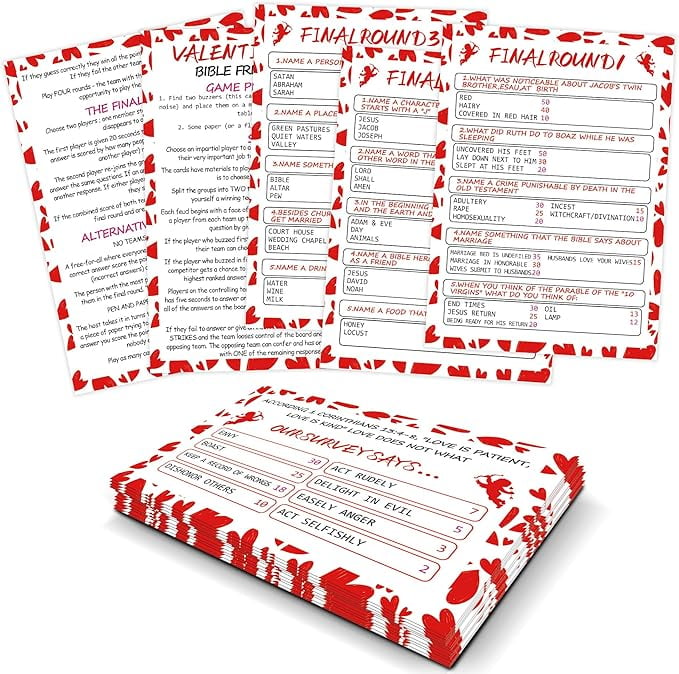 Valentines Day Games for Adults,Valentine's Day Bible Feud,Bible ...