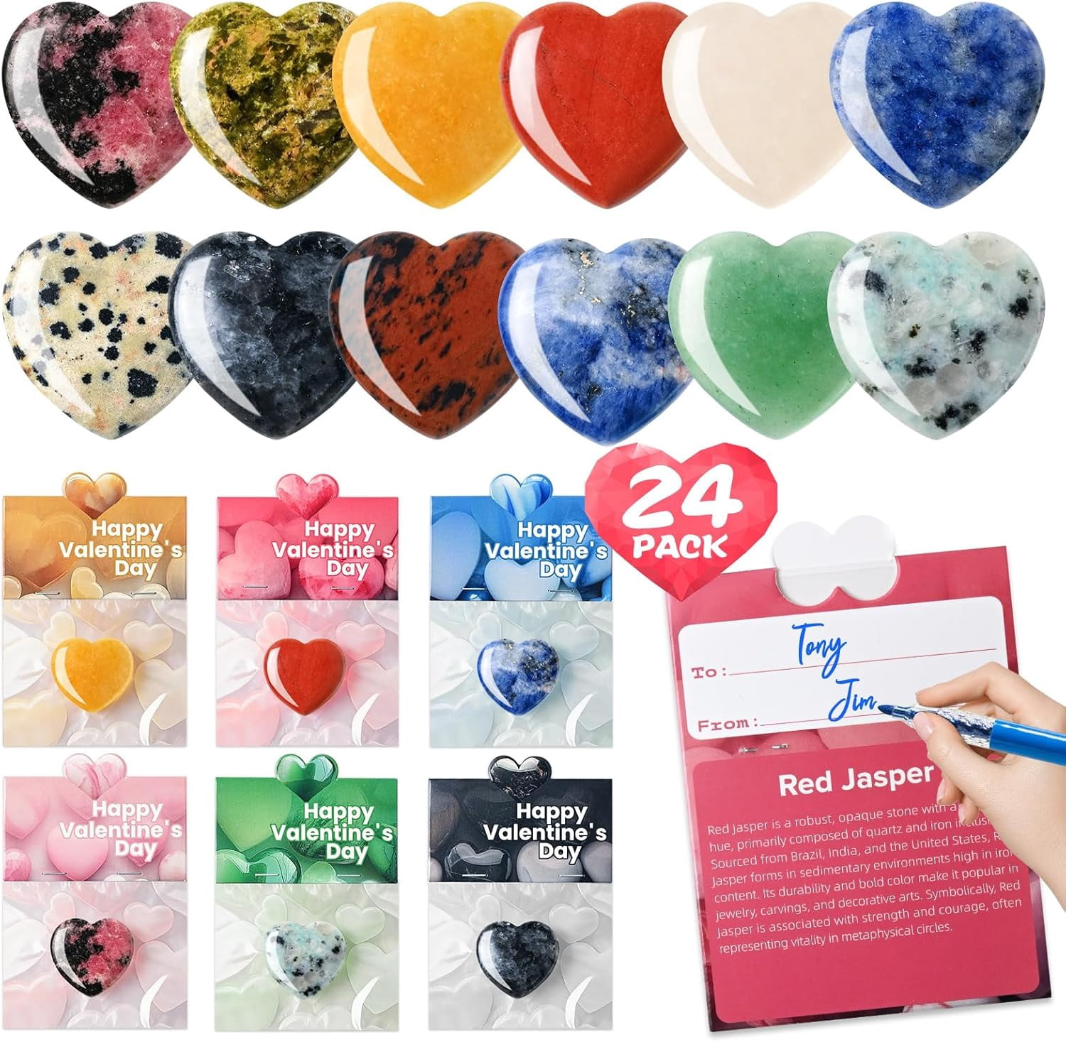 Valentines Day Gifts for Kids - 24 Pack Prefilled Valentine's Day Cards ...