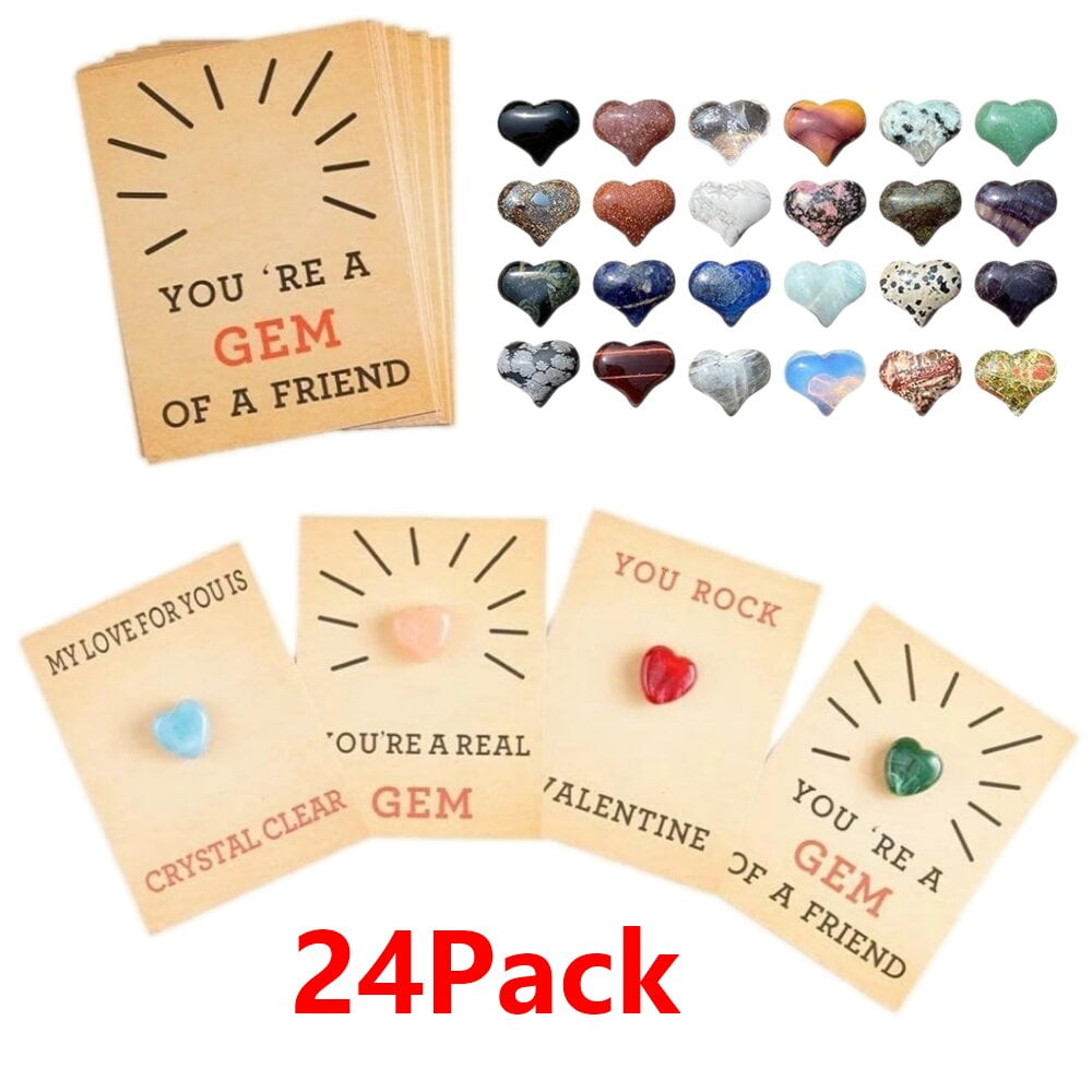 Valentines Day Gifts for Kids,24PCS Valentines Day Cards with Heart ...