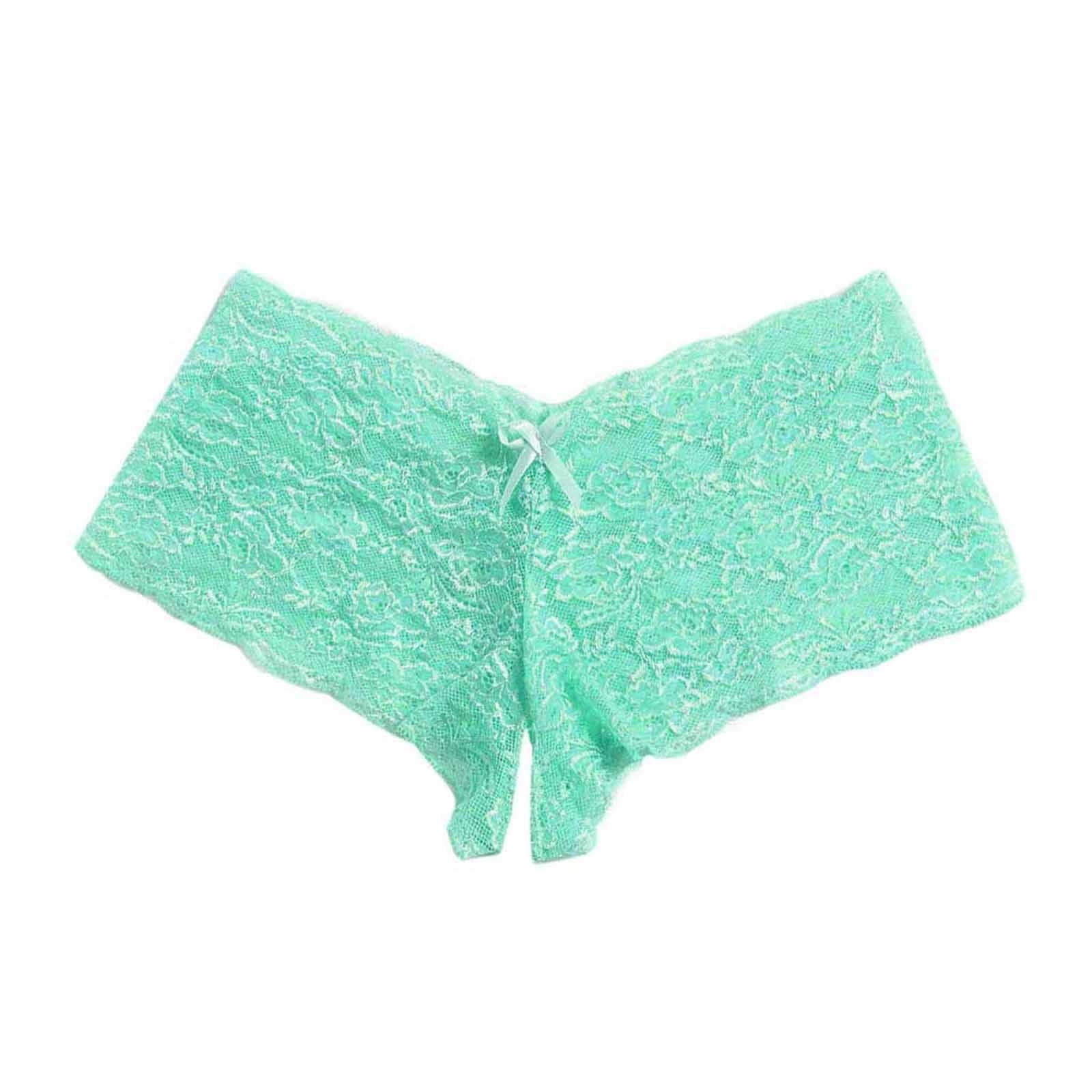 Joau Womens Lace Crotchless Panties Cheeky Boyshort Underwear ...