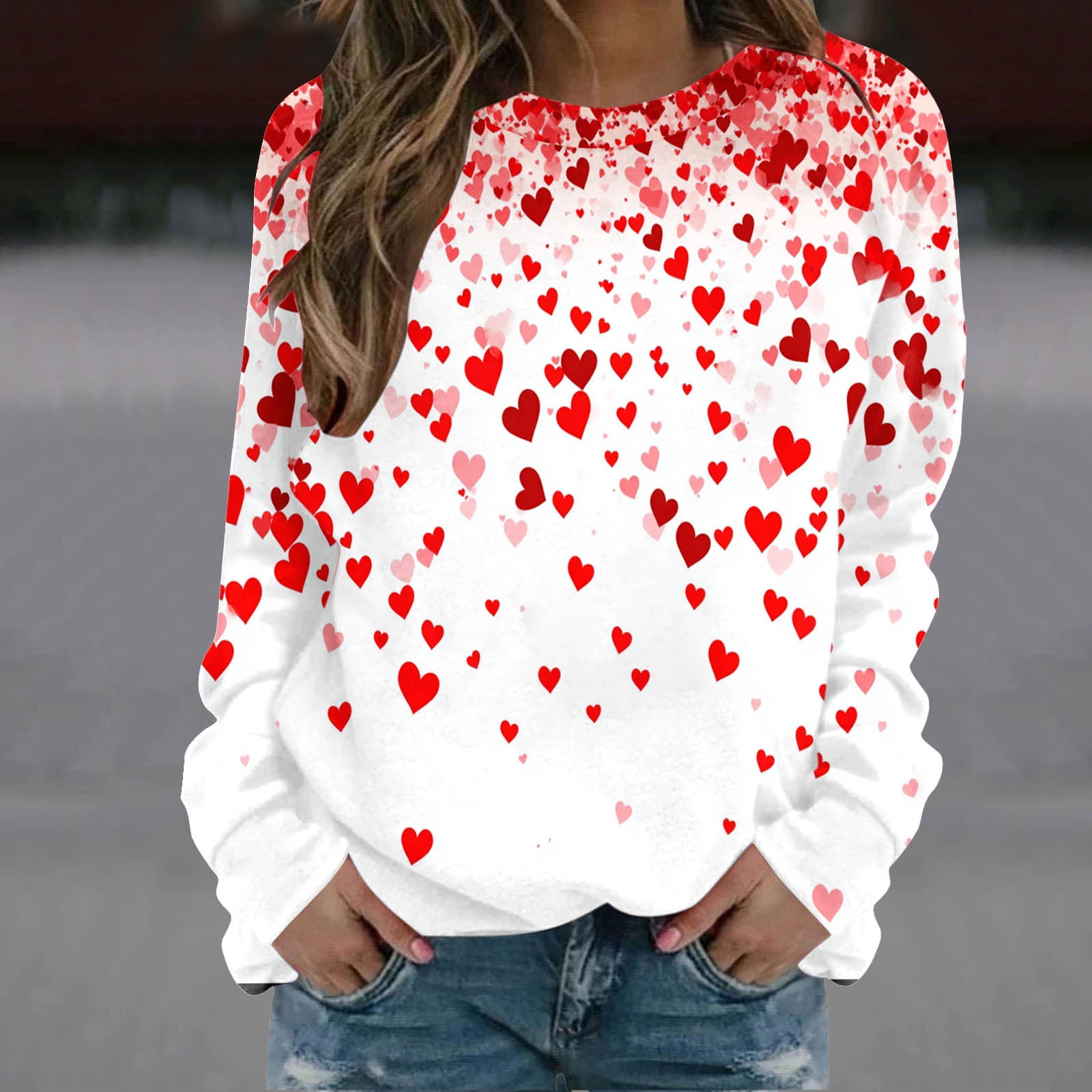 Valentines Day Gifts! Titcea Valentines Sweater Women Fashion Print ...
