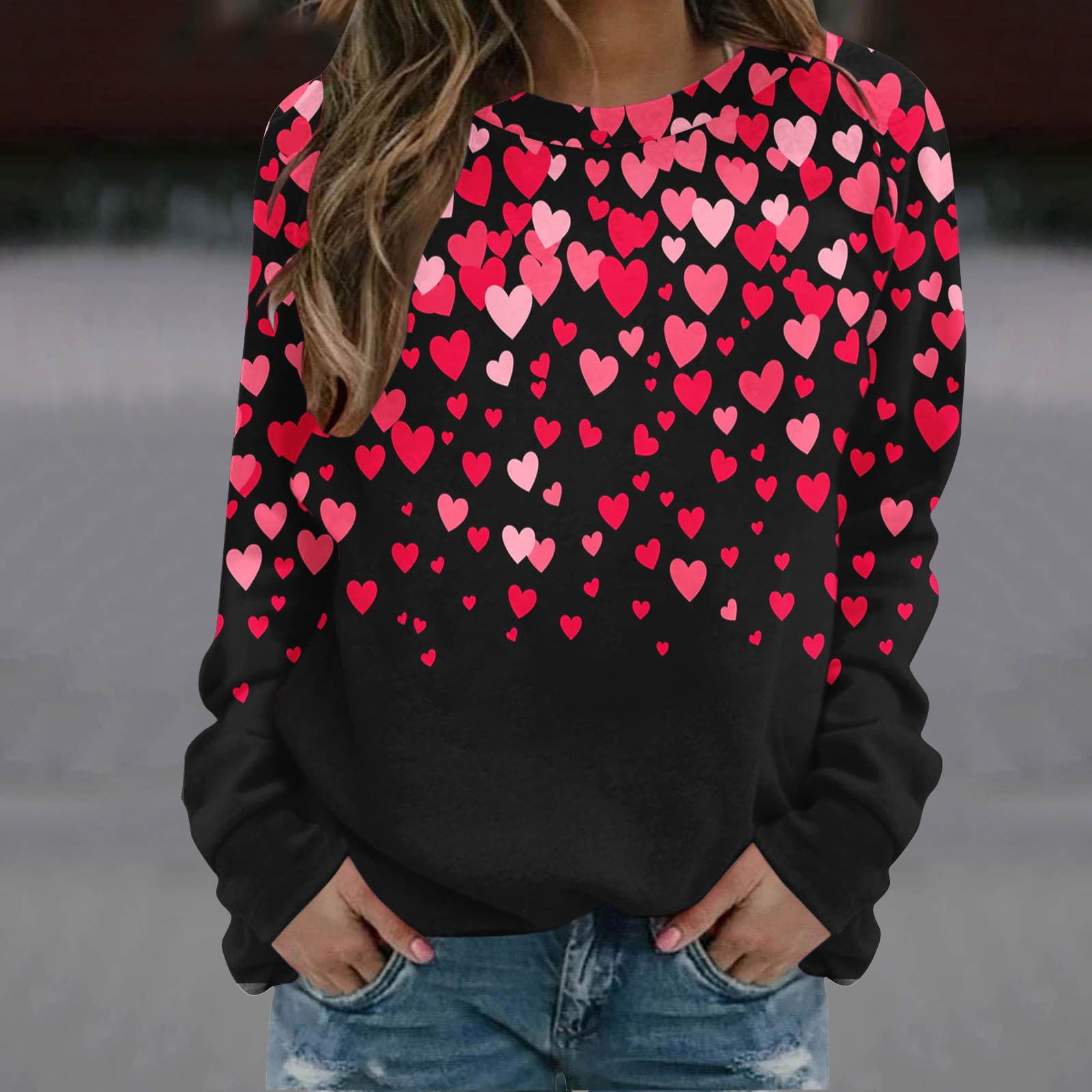 Valentines Day Gifts! Titcea Valentines Sweater Women Fashion Print ...