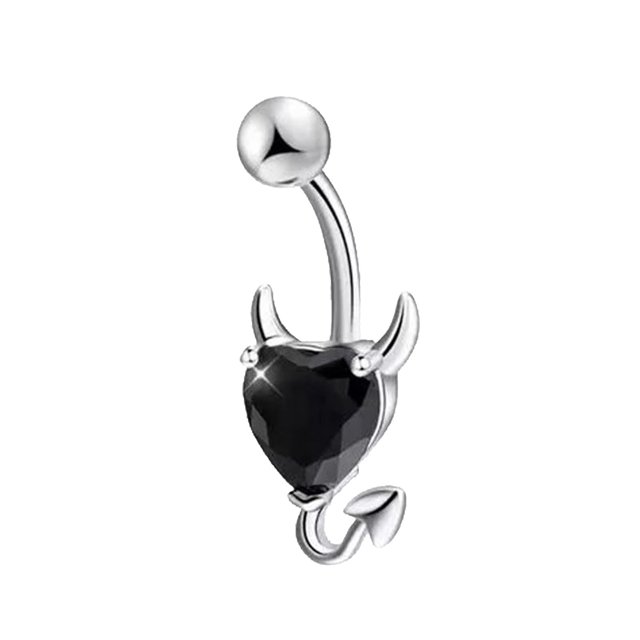 Valentines Day Gifts for Her Body Chain Devil Heart Belly Button Rings ...