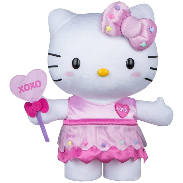 Valentines Day Greeter Plush Hello Kitty with Heart Sanrio, 20.47 in, by Sanrio - Walmart.com