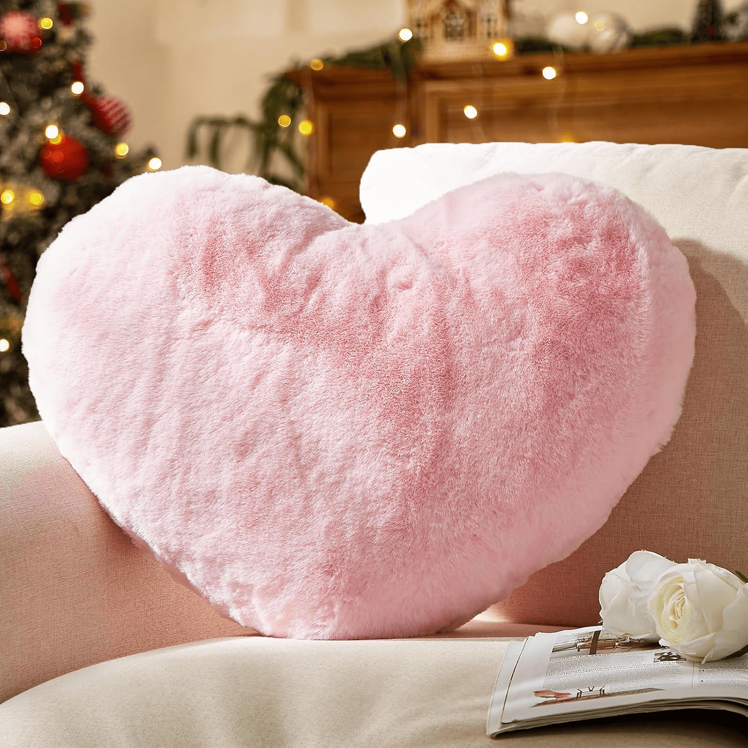 Valentines Day Heart Pillow - Super Soft Plush Hug Pillow, Cute ...