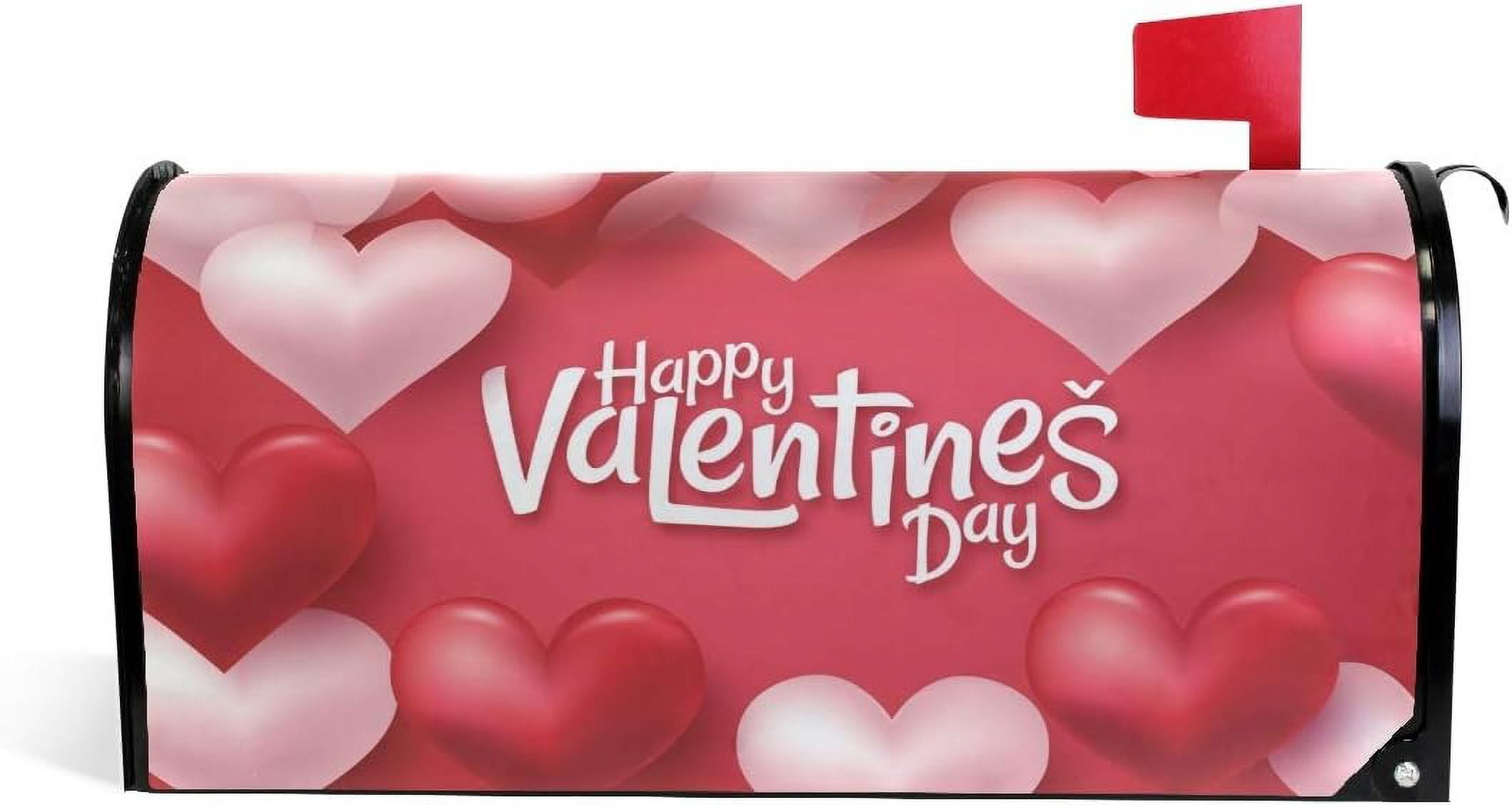 Valentines Day Hearts Magnetic Mailbox Cover for Standard Mailboxes ...