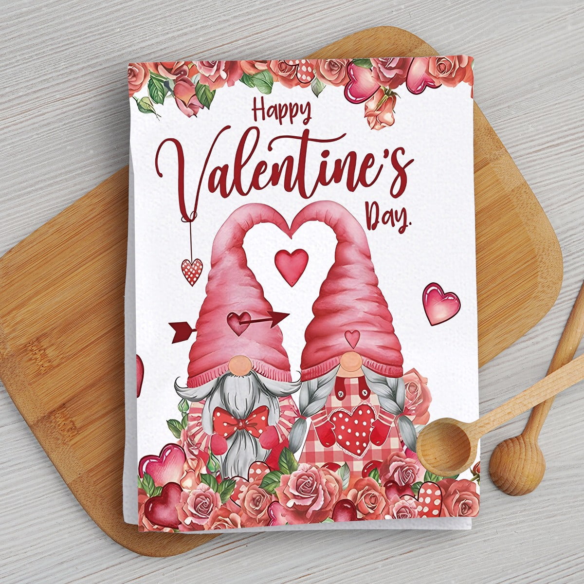 Valentines Day Kitchen Towels, Valentines Kitchen Decor Dish Tea Towels ...