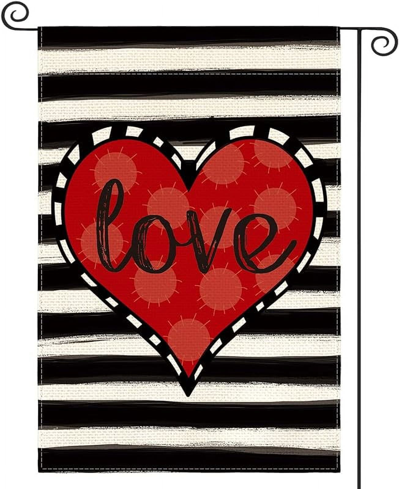 Valentines Day Love Heart Flag 3x5 FT Double Sided, Large Banner House ...