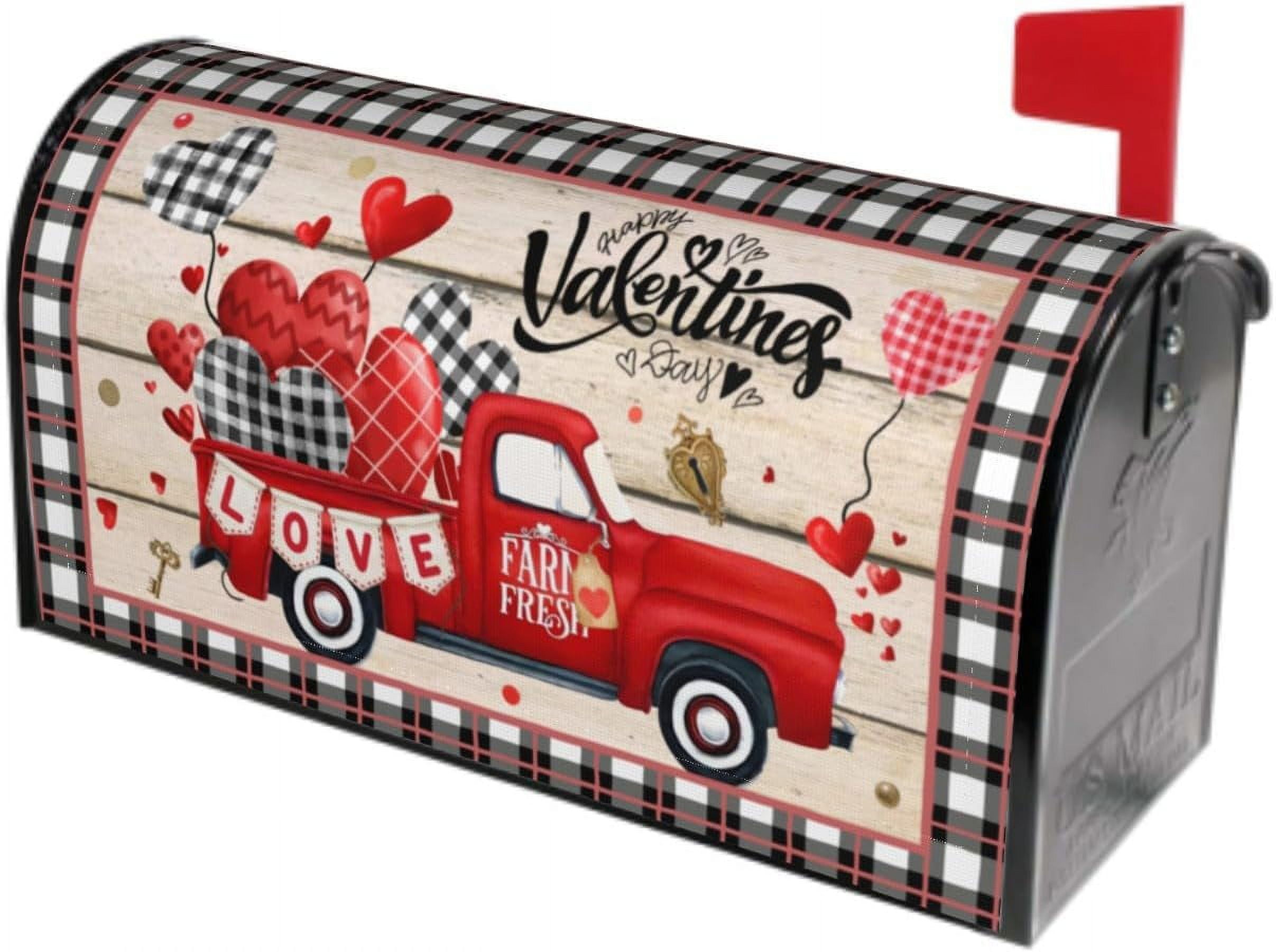 Valentines Day Mailbox Cover Magnetic Standard Size 25.5 x 21 Inch Love ...