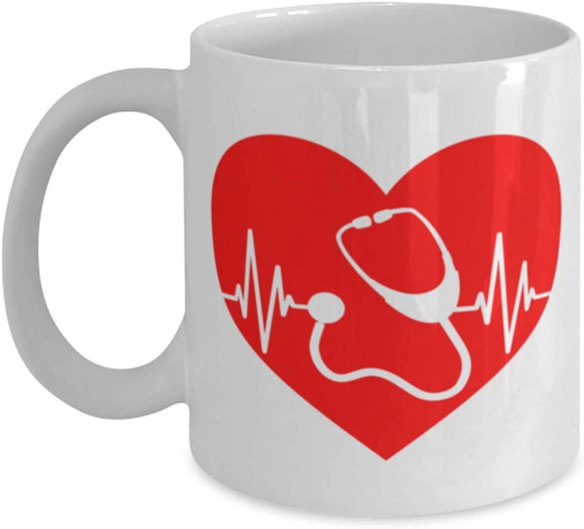 Valentines Day Mug of Stethoscope Heartbeat for Your Doctor Nurse ...
