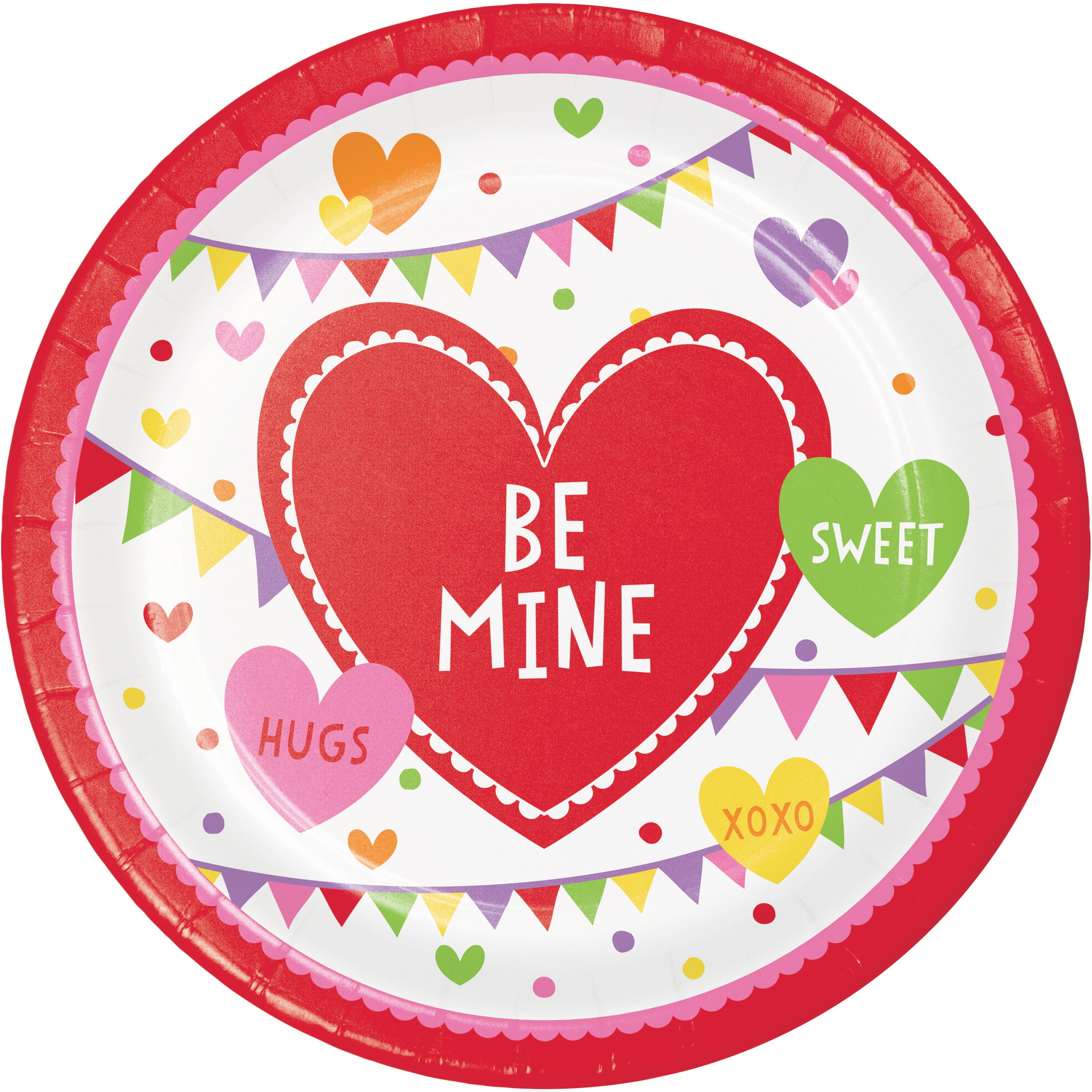 Valentines Day Party Paper Plates - Walmart.com