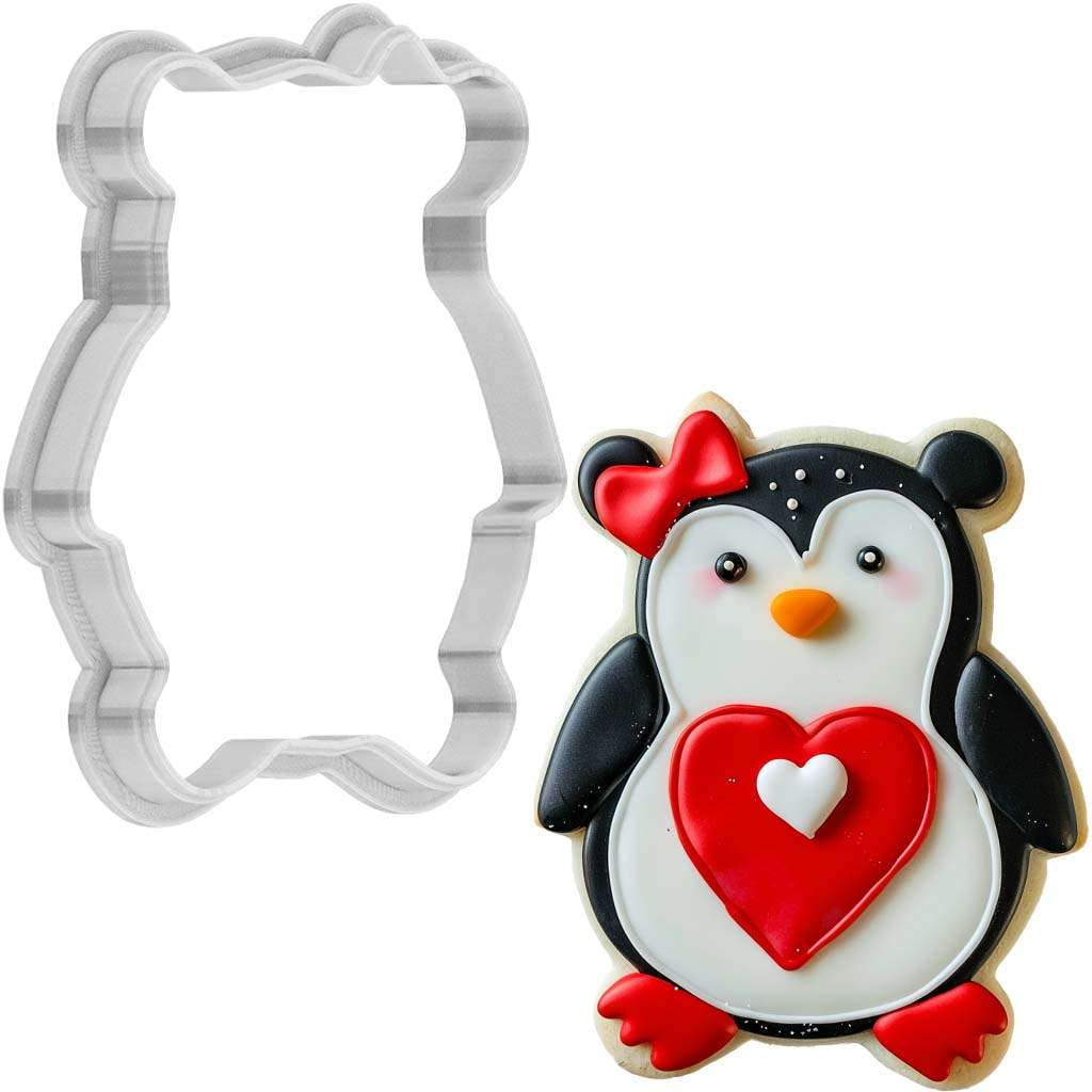 Valentines Day Penguin Cookie Cutter 4 Inch Made in USA by WONDERTORY ...