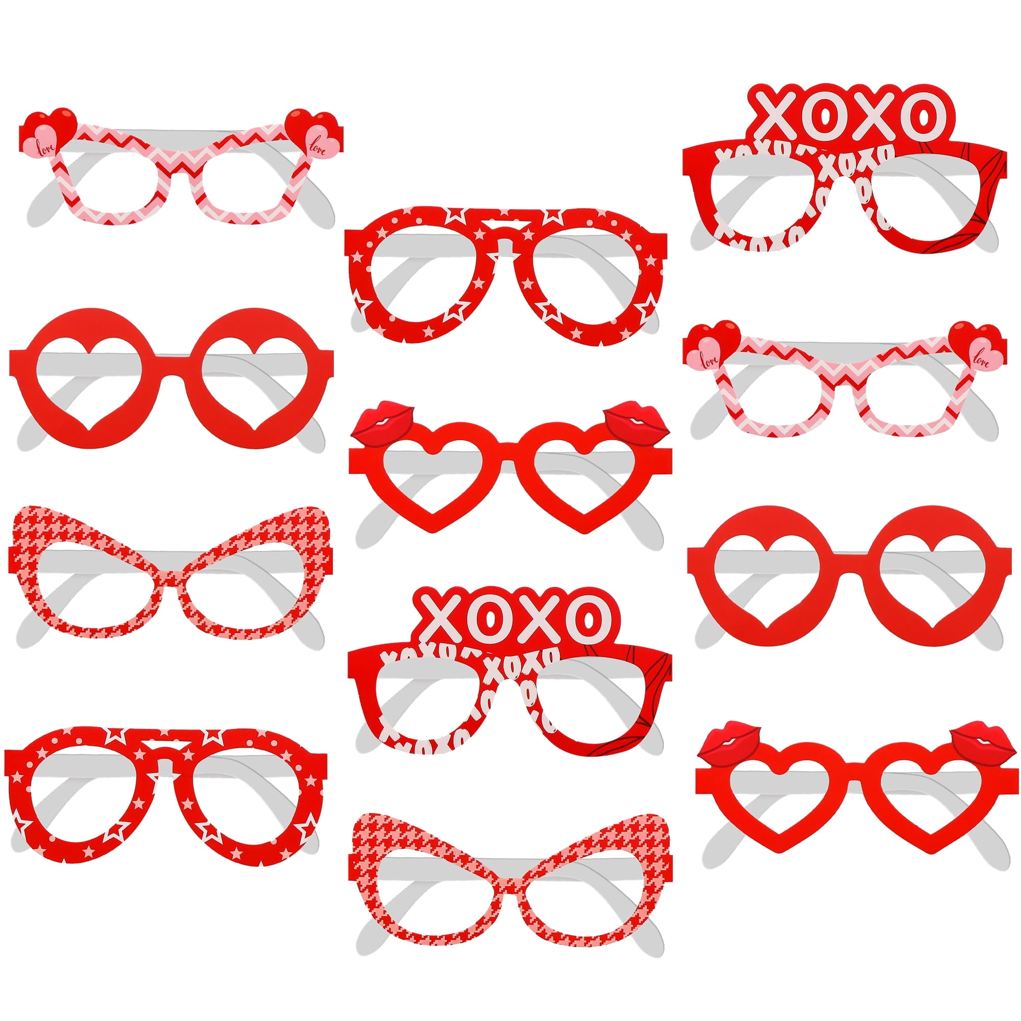 KatchOn, Cute Valentines Glasses - 6 Designs, Pack of 12 | Valentines ...