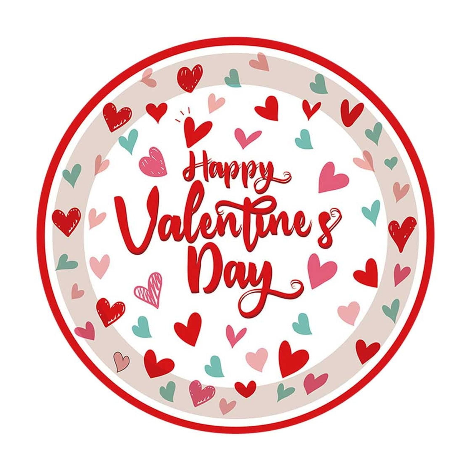 Valentines Day Plates and Napkins Sets,Happy Valentine's Day Tableware ...
