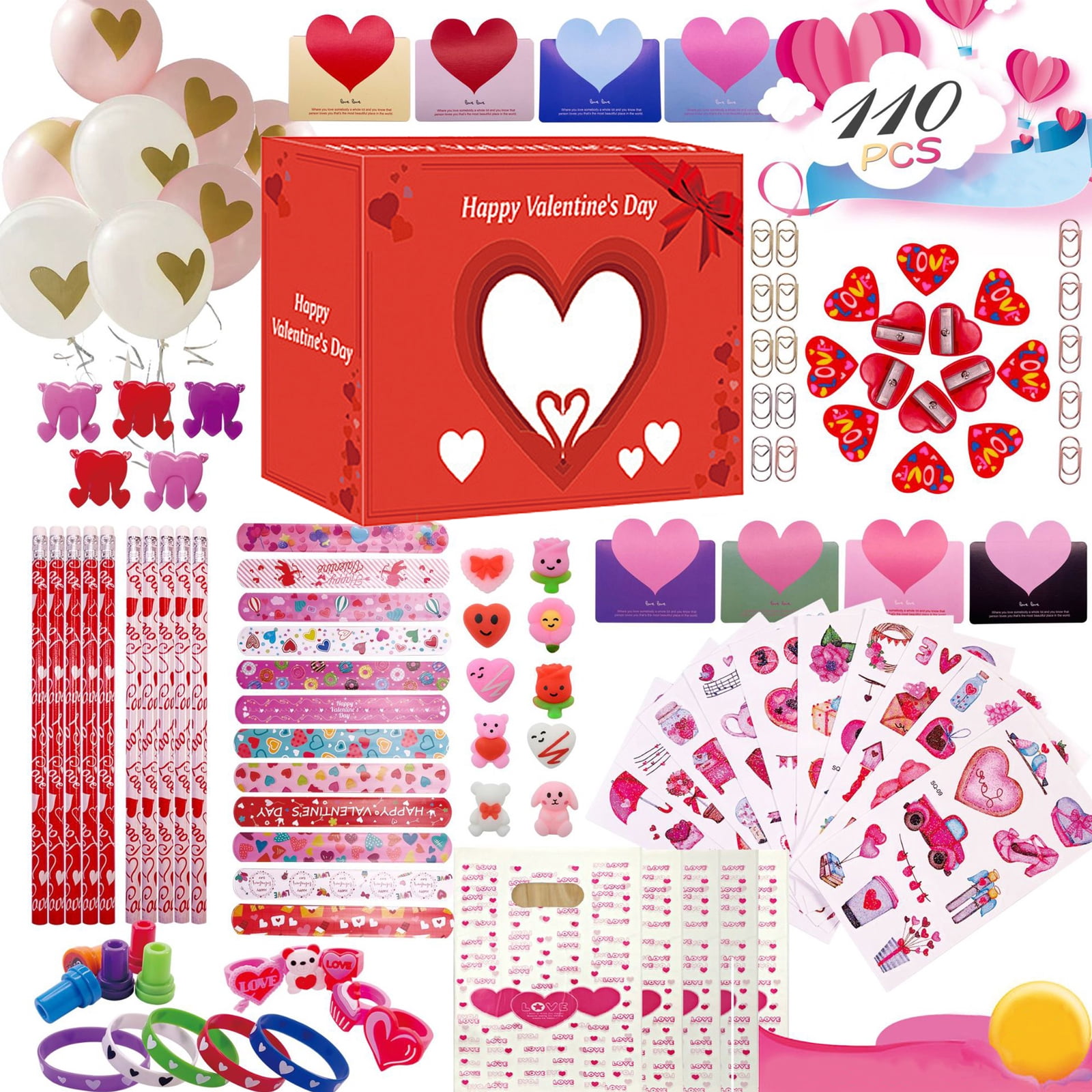 Valentines Day Prefilled Hearts with Valentine Cards Filled with ...