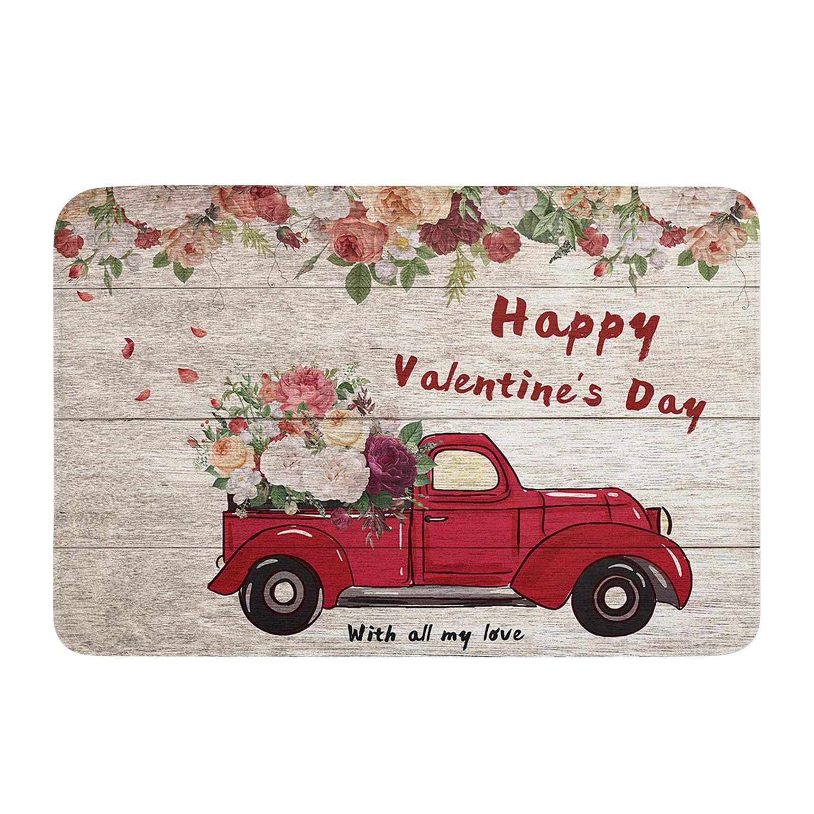 Valentines Day Rug Clearance Valentine's Day Mat Porch Door Mat Love ...