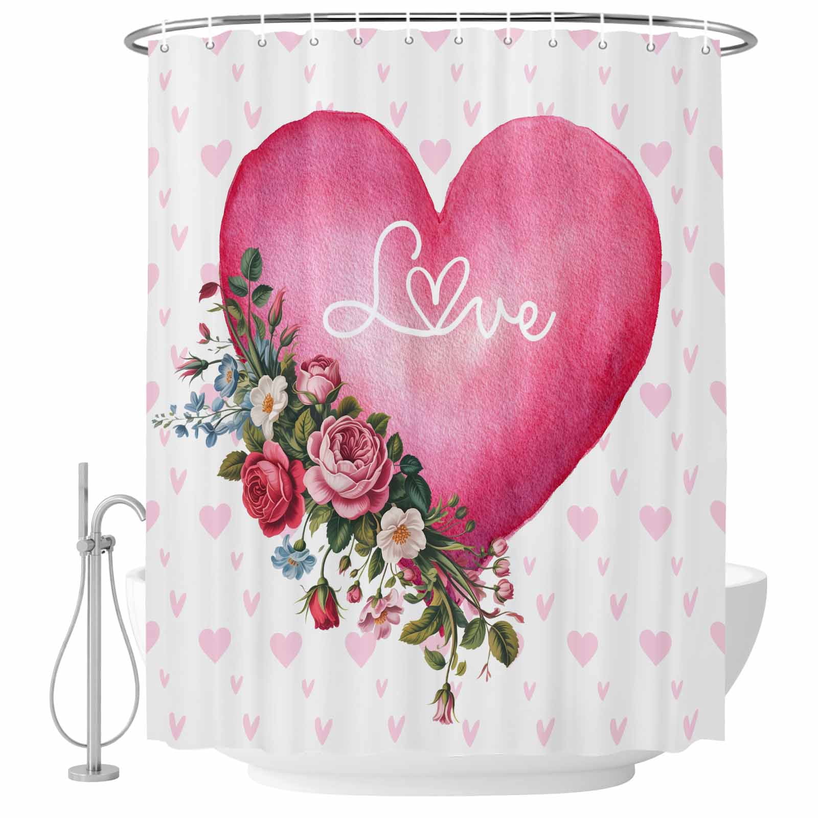 Valentines Day Shower Curtain