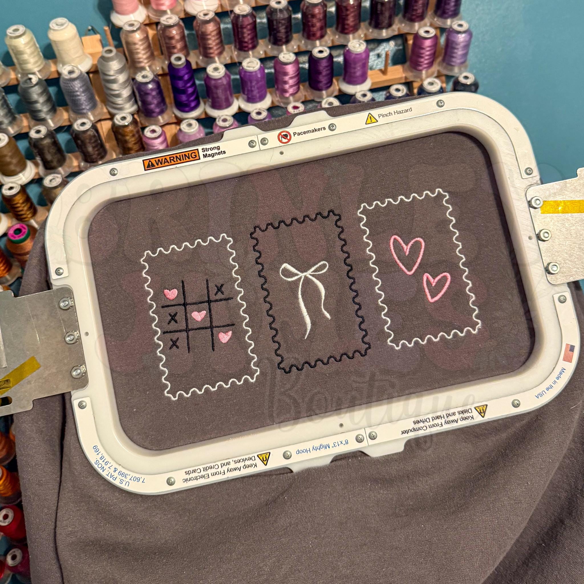 Valentines Day Stamps| Machine Embroidery Design. ONE SIZE 10.0 ...