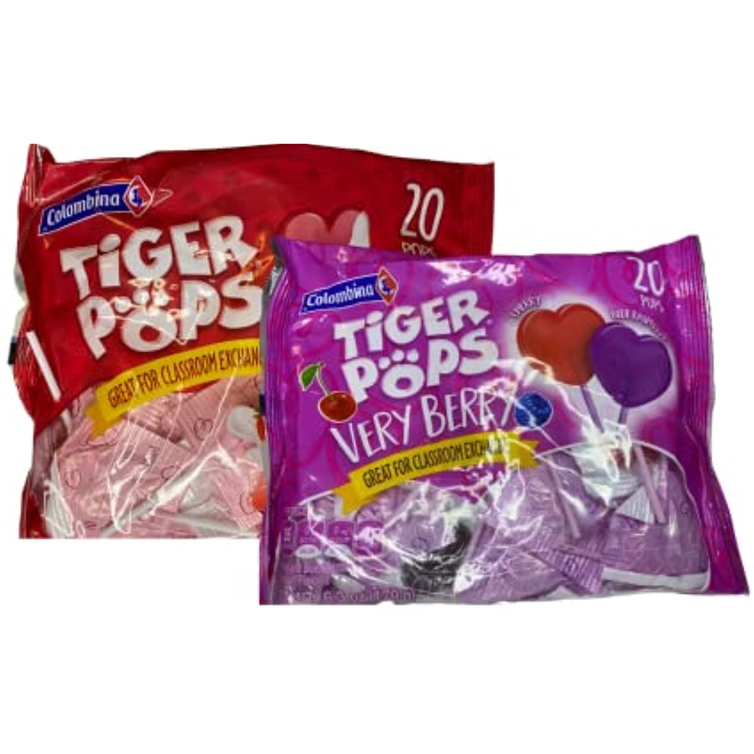 Valentines Day Tiger Pops Swirled Love And Very Berry Flavor Heart Pops ...