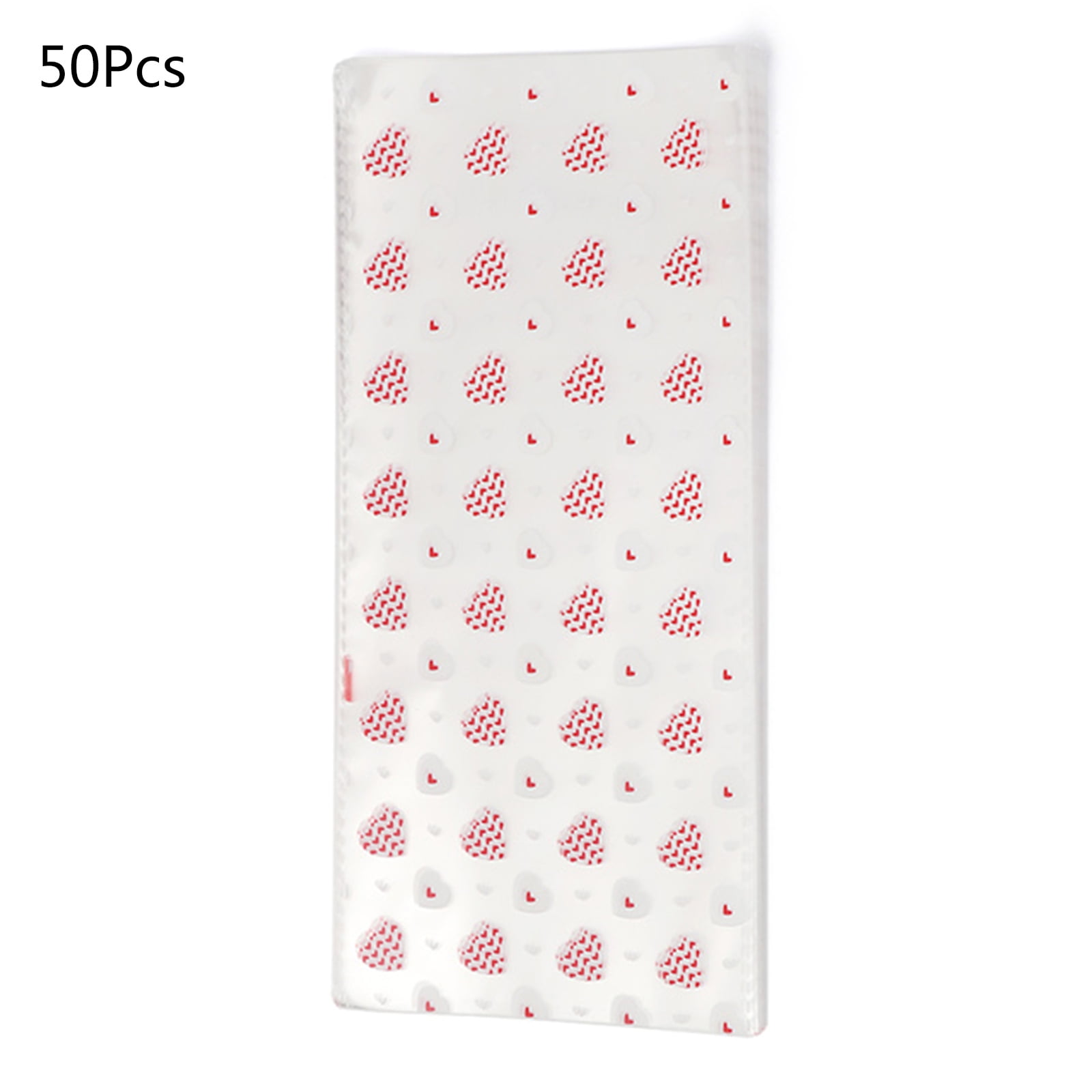 Valentines Day Treat Bag Candy Goodie Party Supplies Pink Heart Plastic ...