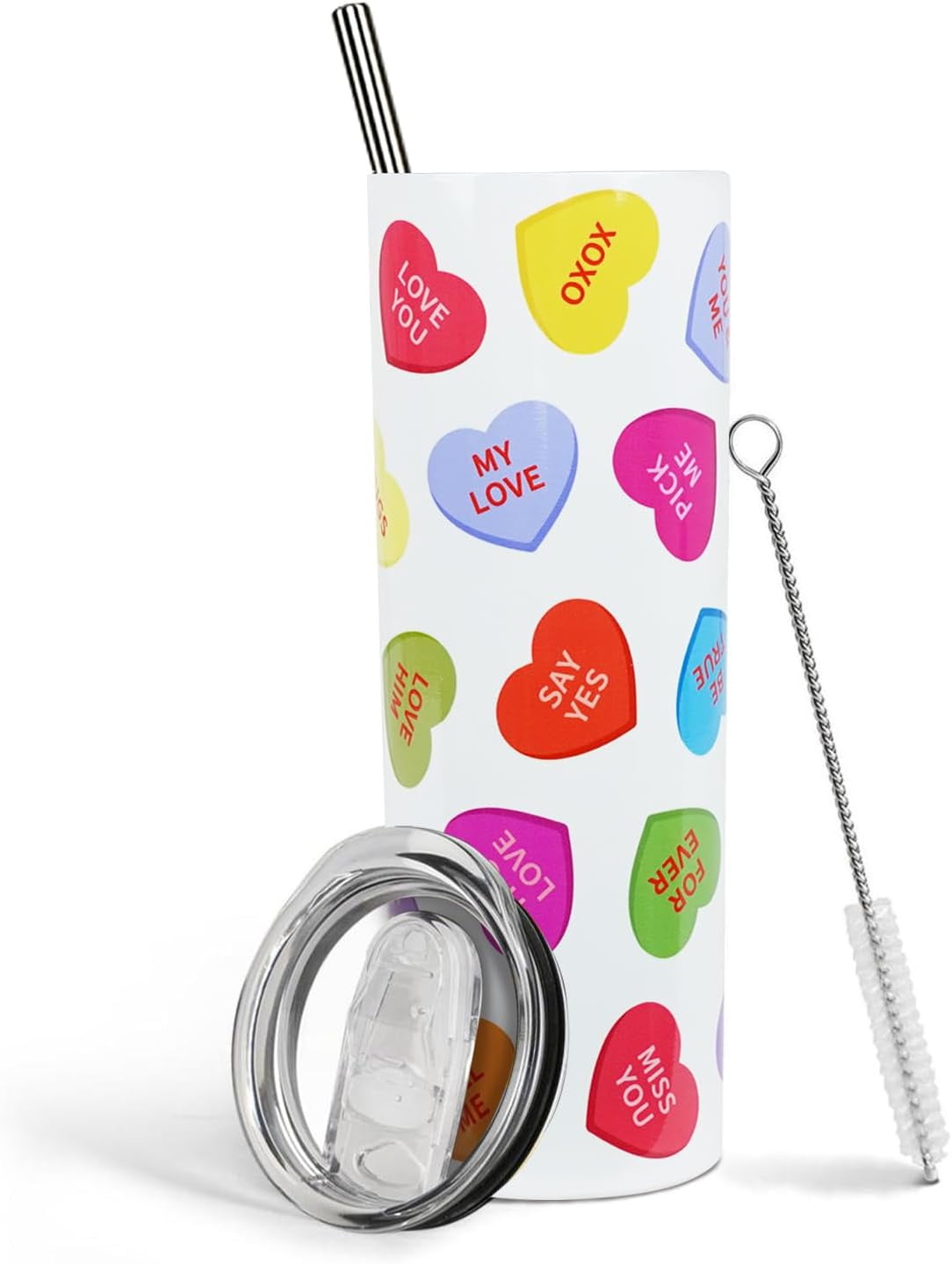 Valentines Day gifts Valentine Tumbler With Lid and Straw Stainless ...