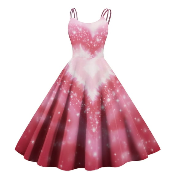 Valentines Dress for Women Spring Summer Sleeveless Love Heart Print ...