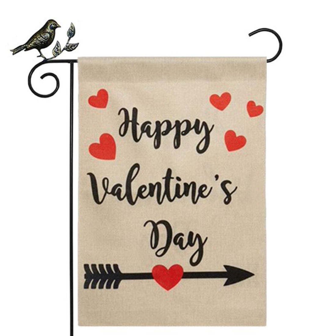 Valentines Garden Flag 12.5x18 Inch Double Sided Decorative Happy ...