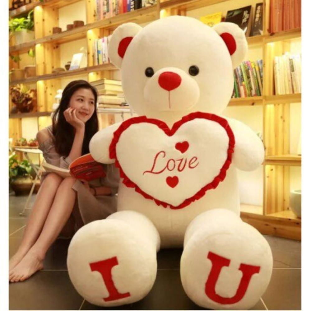 Valentines Giant Teddy Bear Heart Pillow Plush Stuffed Animal 80cm ...