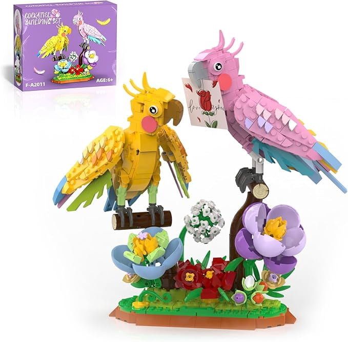 Valentines Lovebirds Building Toy Set Parrot Birds Love Decor Birthday ...
