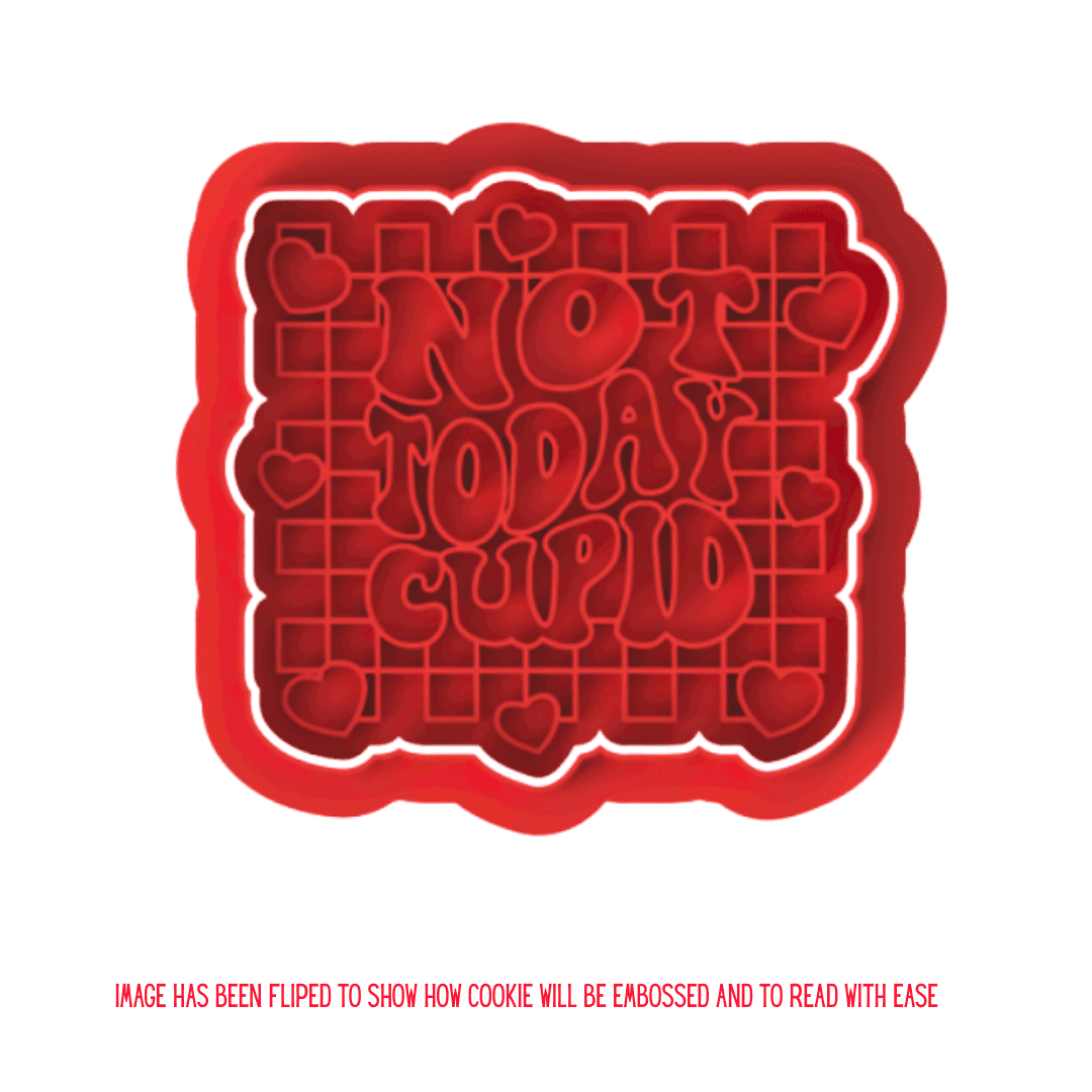 Valentines Not Today Cupid Cookie Cutters with Stamp Size Option ...