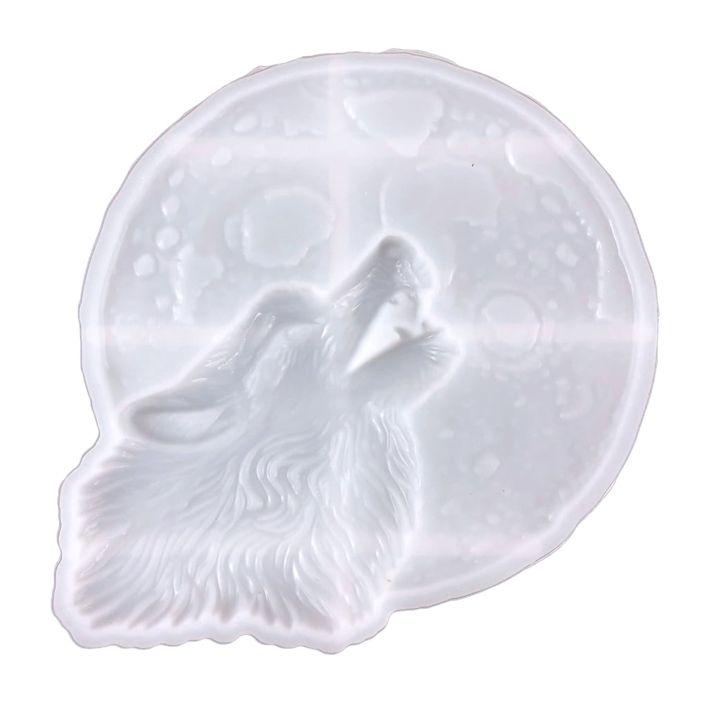 Valentines Semi-stereoscopic Wolf-shape Resin Silicone Molds Epoxy ...