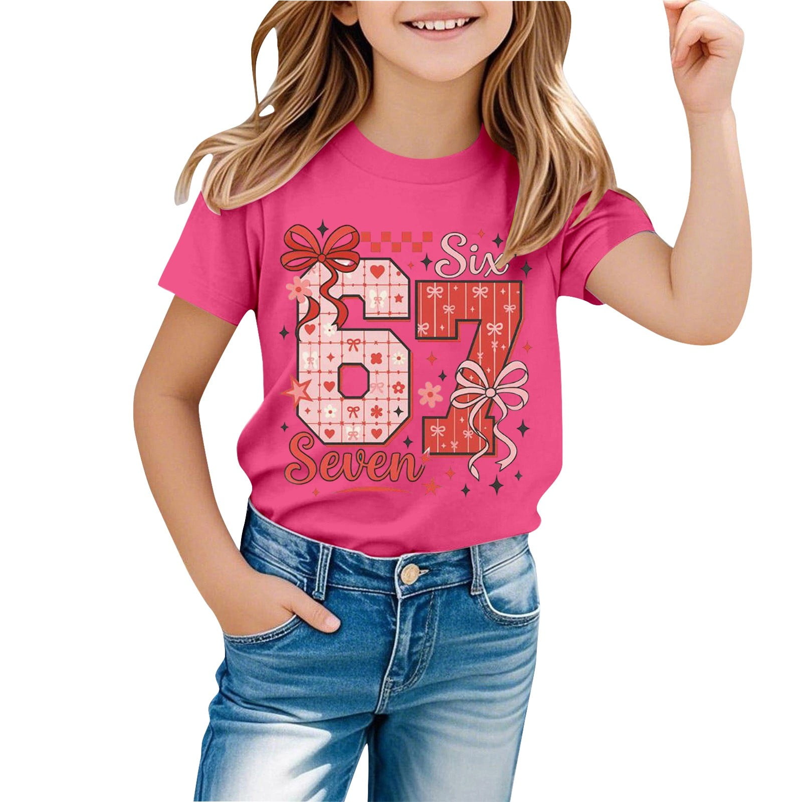 Valentines Shirt for Kids Boy Girl Graphic Tees 67 Printed Bow Tops ...